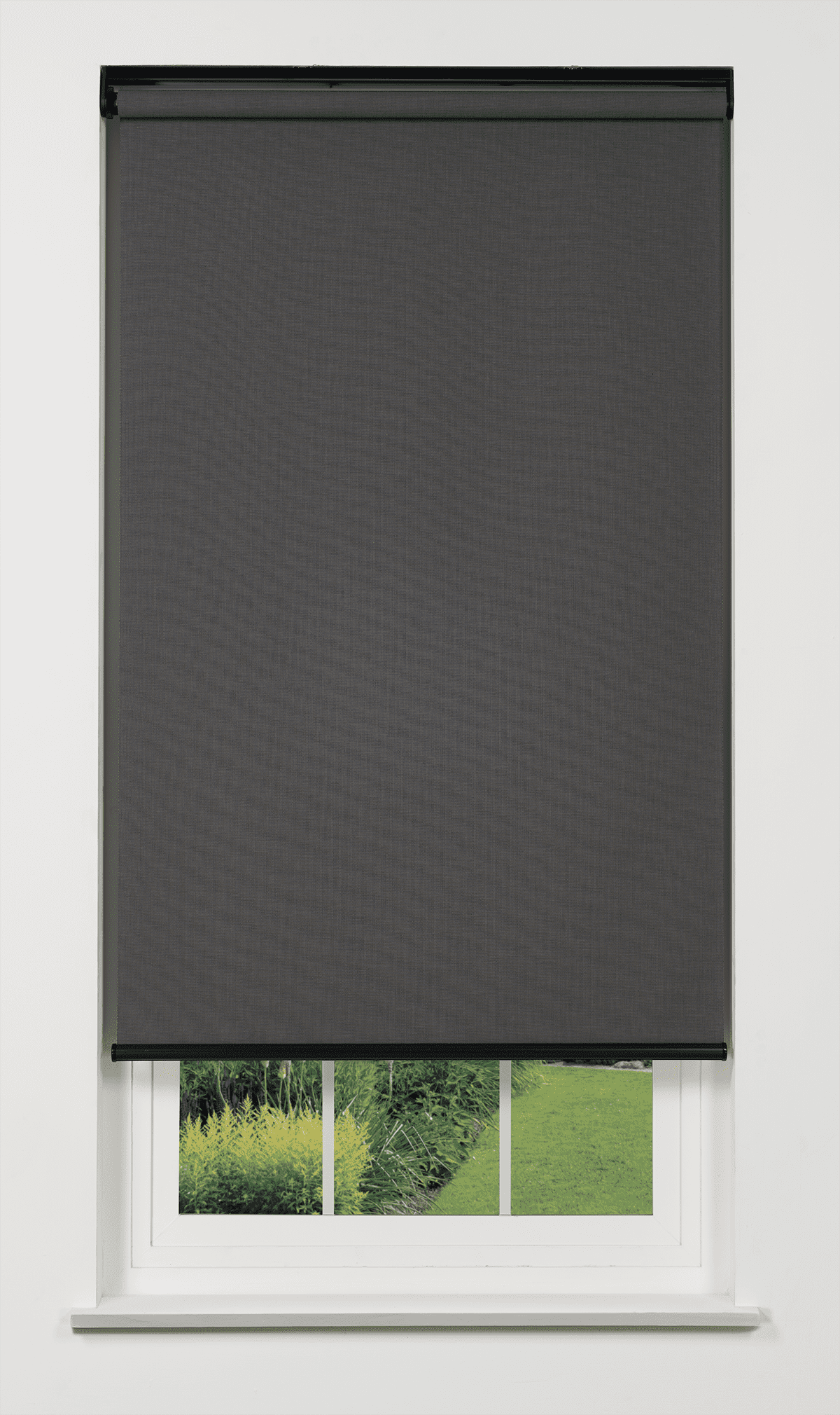 Linen Avenue Cordless 1% Solar Screen Standard Roller Shade, Charcoal ...