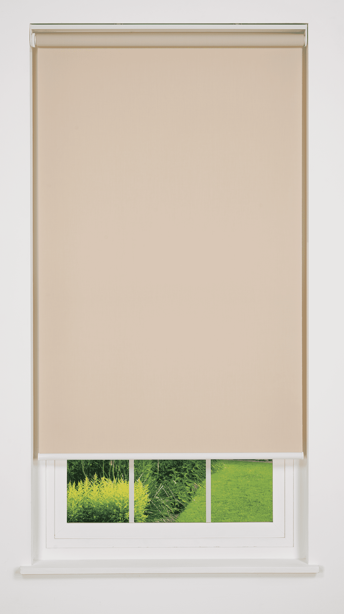 Linen Avenue Cordless 1% Solar Screen Standard Roller Shade, Sand 52 W ...