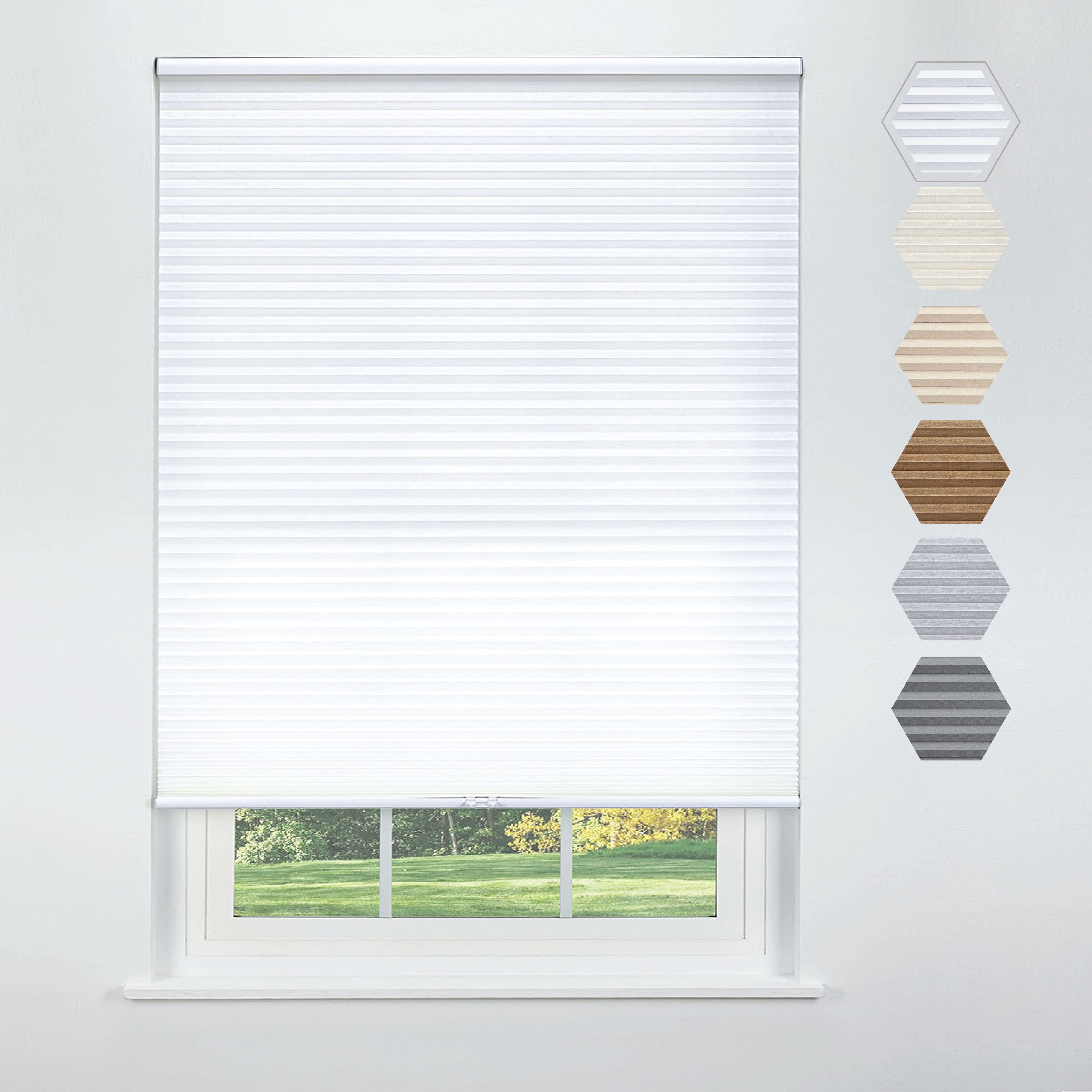 Linen Avenue Cordless Standard Light Filtering Cellular Shade 34 W x 48 ...