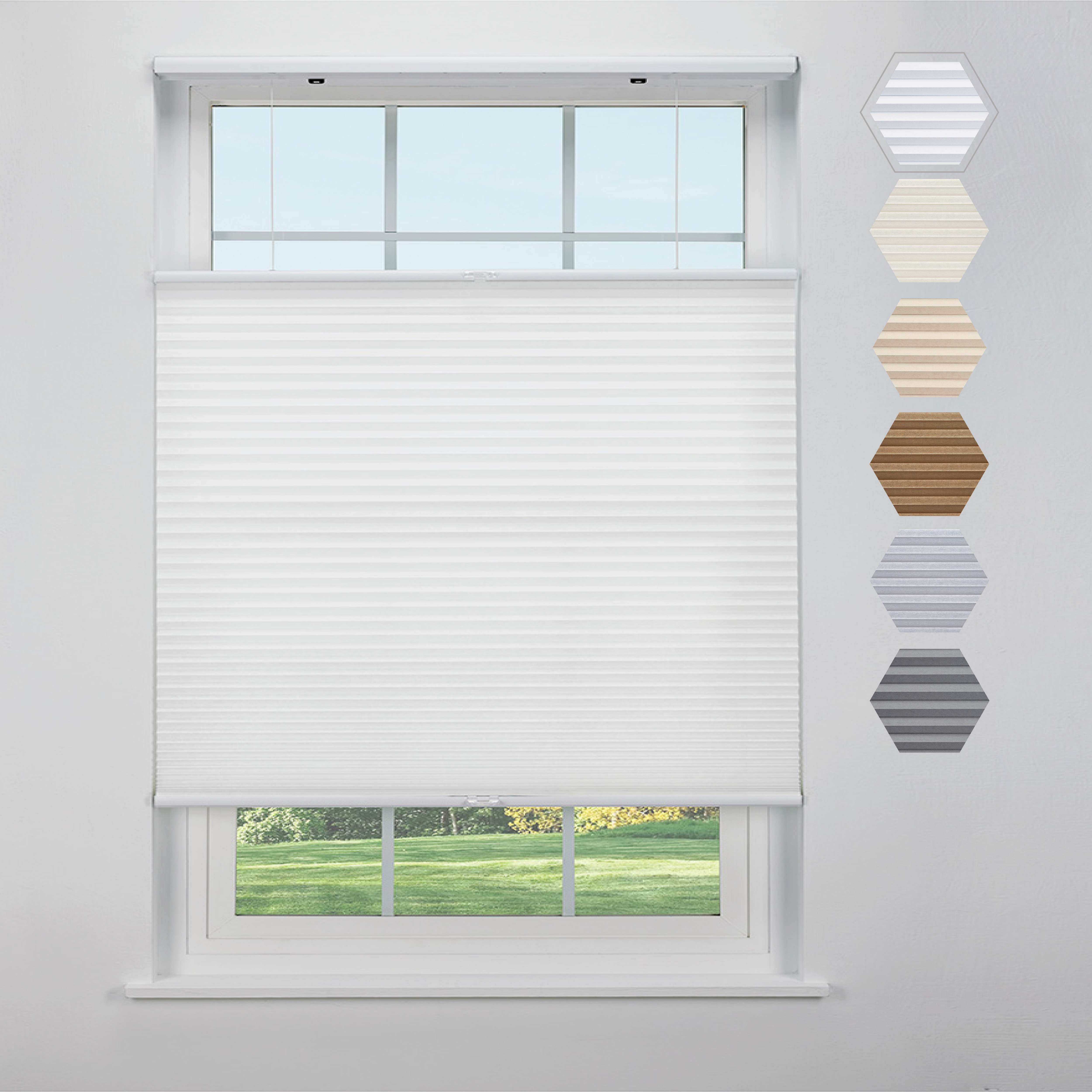 Linen Avenue Cordless Honeycomb Blinds Fit Window, Top Down Bottom Up ...