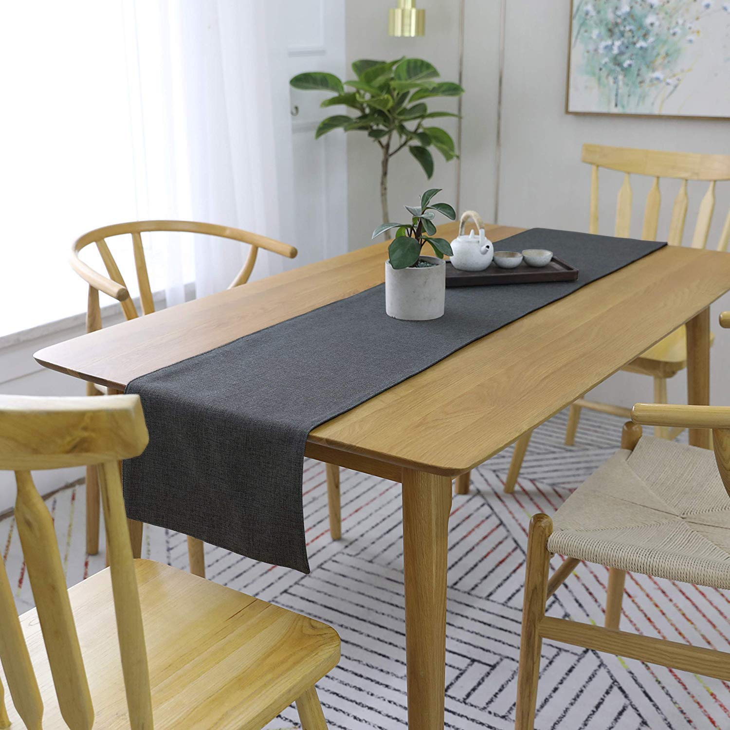 Linen Basics Jute Table Runner Heat Resistant Dining Table Runner for ...