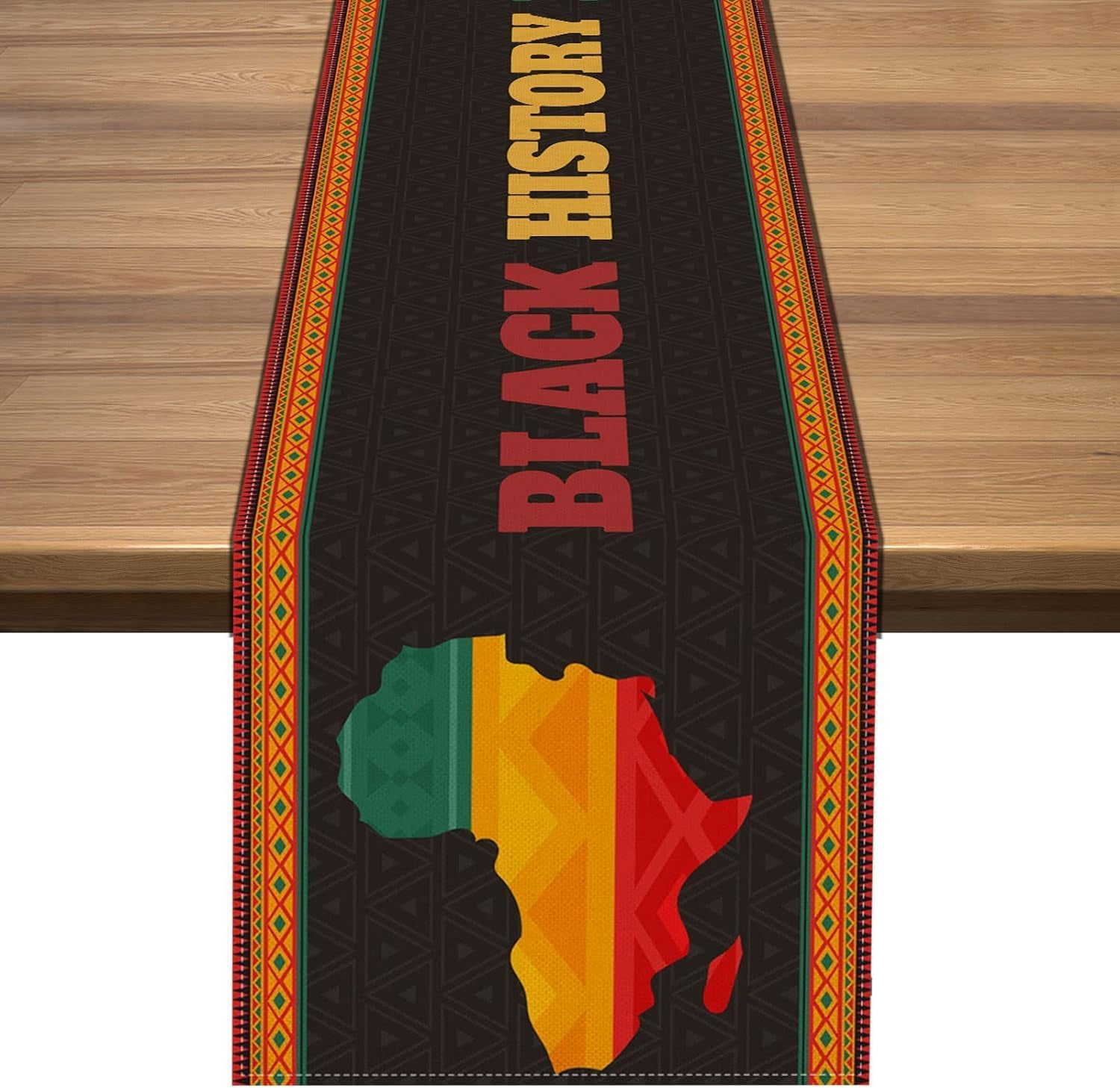 Linen Black History Month Table Runner February African American Party ...