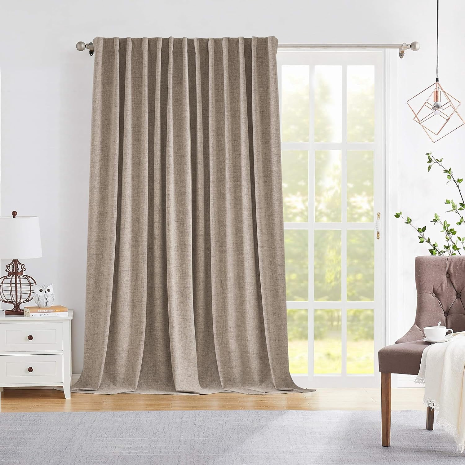 Linen Blackout Curtains 96 Inches Long, Room Divider Curtains, Curtains ...