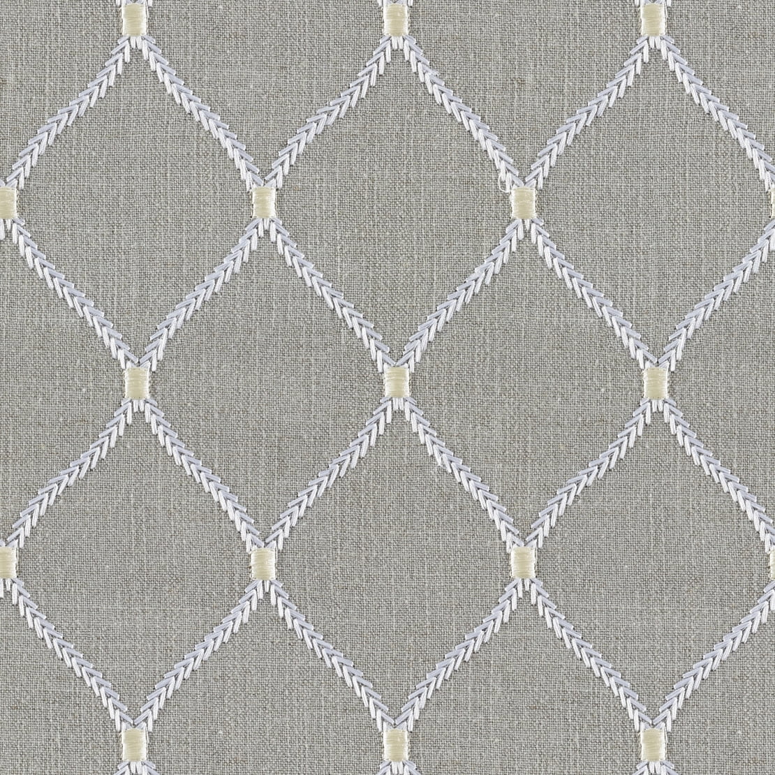Linen Blend Embroidered Drapery Fabric by the Yard - Socrates Jovial ...