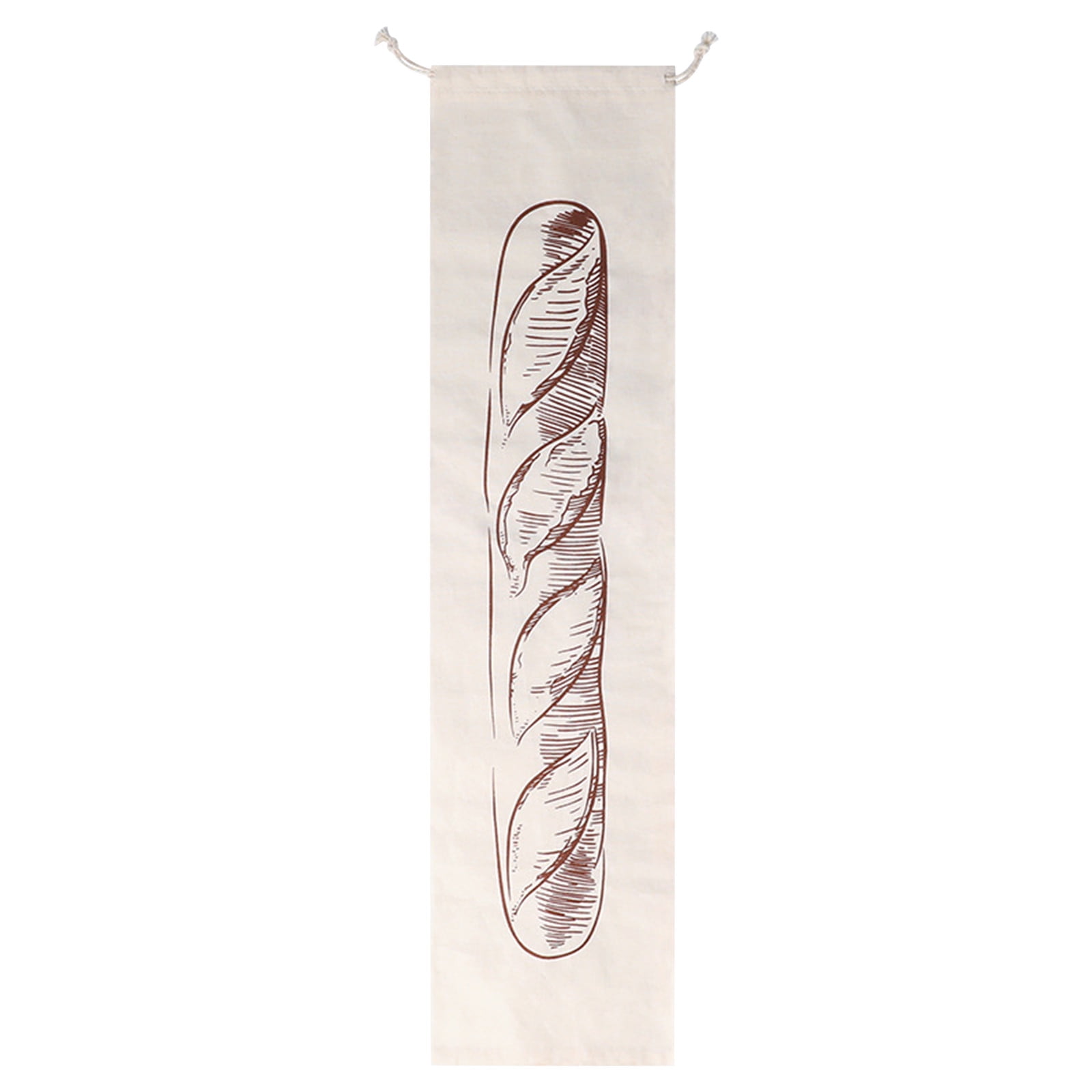 Linen Bread Bag Reusable Drawstring Storage for Baguettes Buns Rolls ...