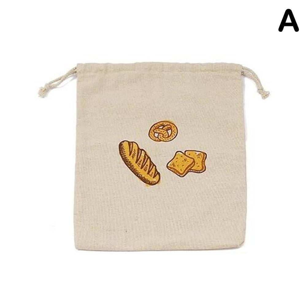 Linen Bread Bags Reusable Drawstring Bag For Loaf BreadStorag` Artisan ...