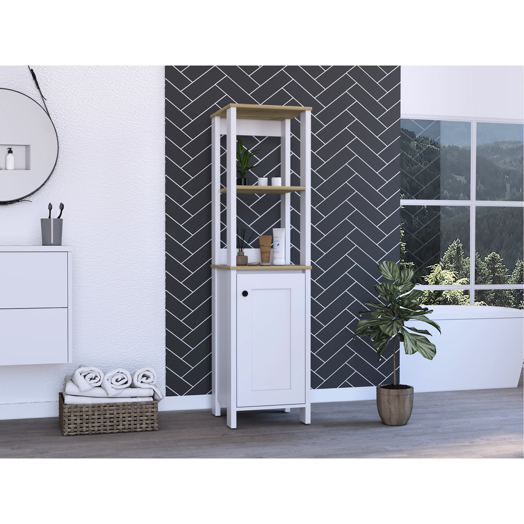 Linen Cabinet with Open Shelves | Ideal for Storing Bed Linens in RVs ...