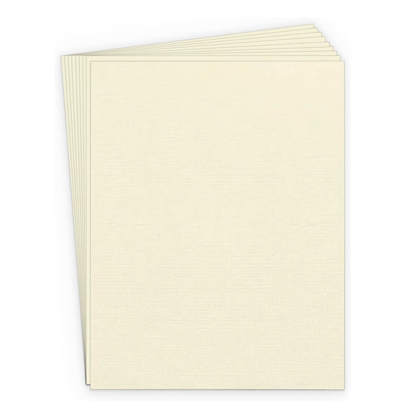 Linen Cardstock Ivory 8.5x11" Heavyweight 80 lb cover Card Stock 50 ...