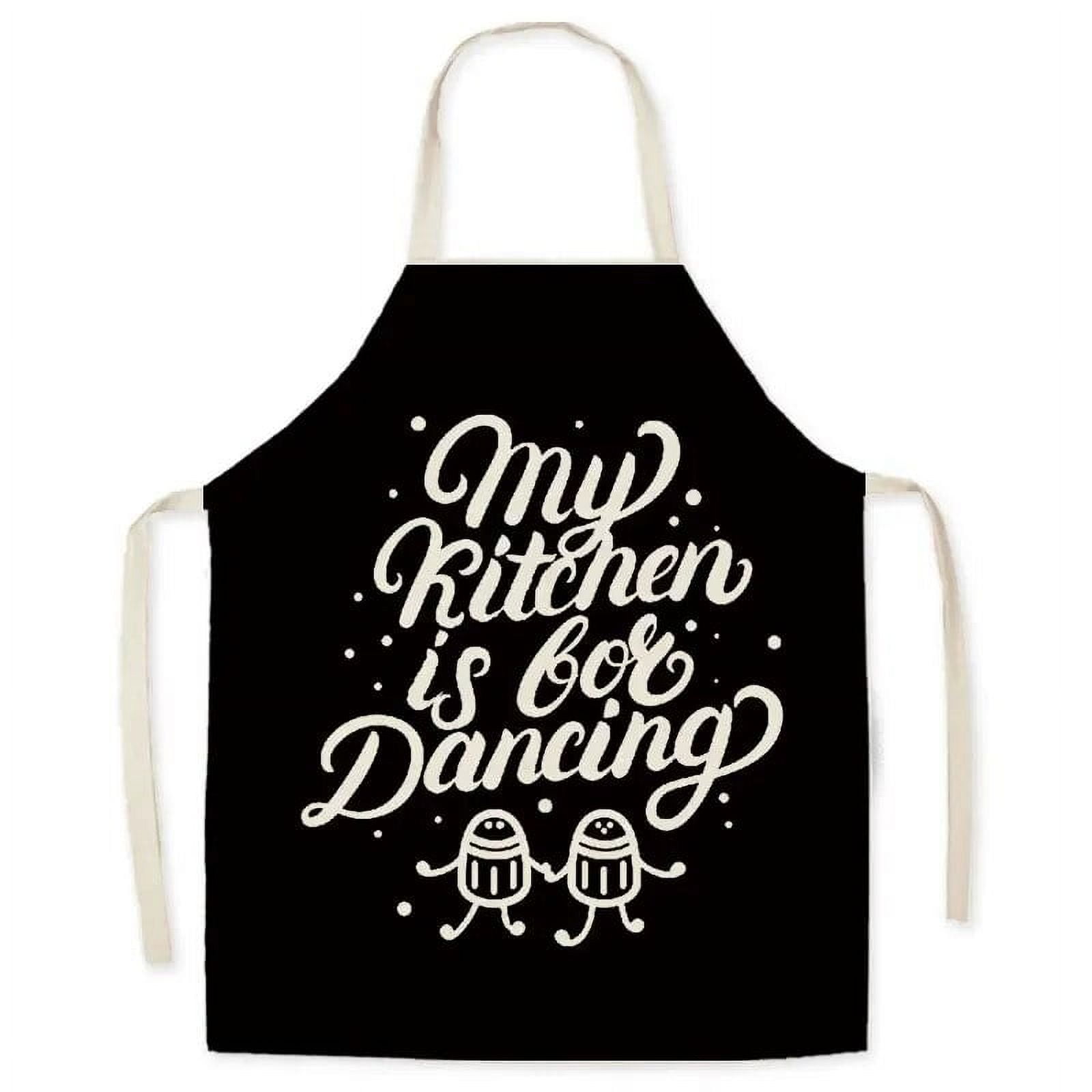 Linen Cartoon Apron Black Series Parent-child Kitchen Adult Sleeveless ...