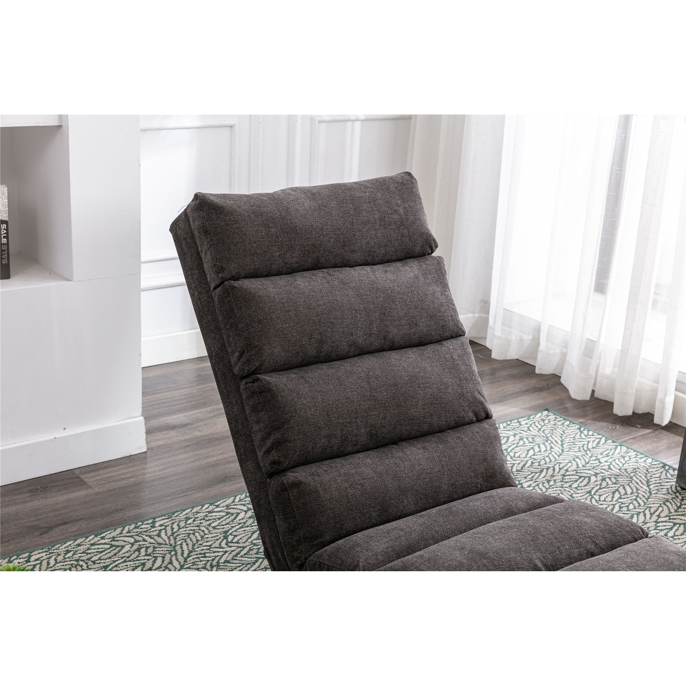 Linen Chaise Lounge Indoor Chair, Modern Long Lounger for Office or ...
