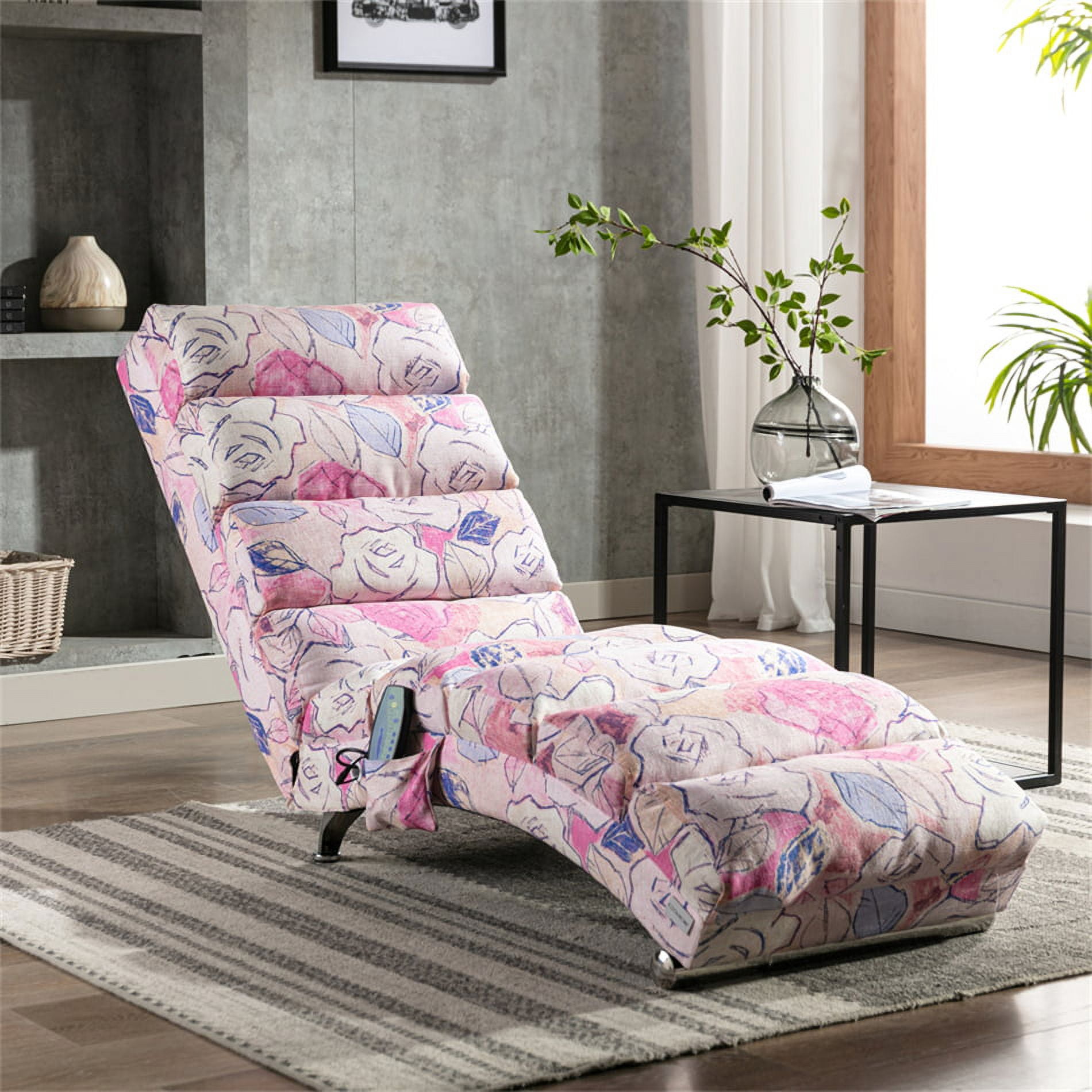 Linen Chaise Lounge Indoor Chair, Modern Upholstered Lounge Sofa Linen ...