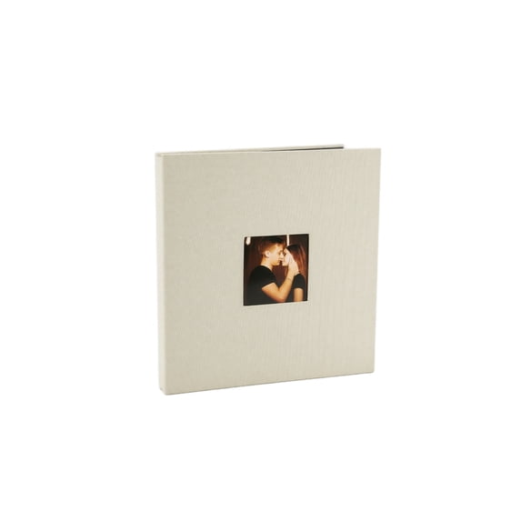 Linen Cover DIY Photo Album with Window Self Adhesive Pages Square ...