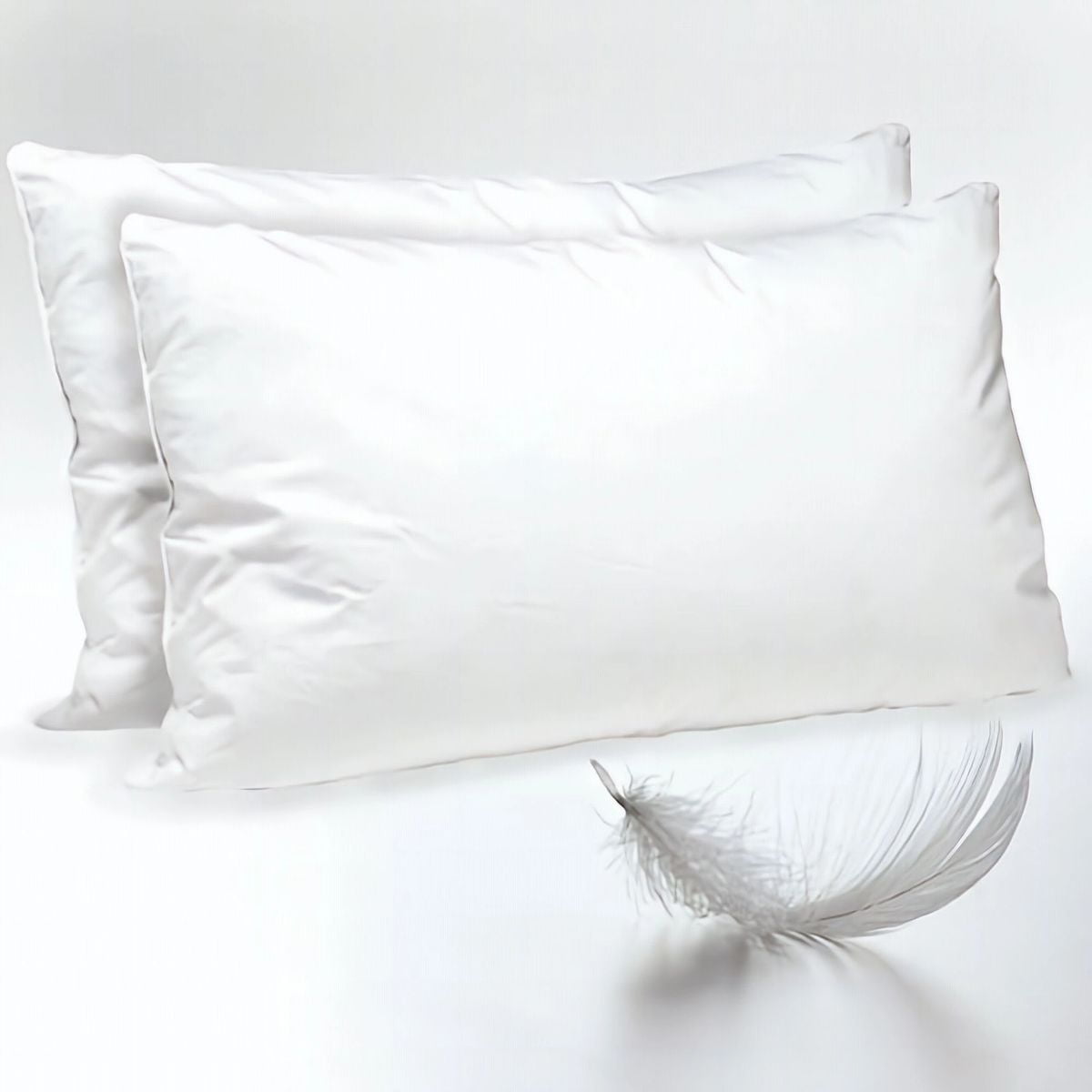 Linen Depot Direct Duck Feathers Standard Pillows (Set of 2) - Walmart.com