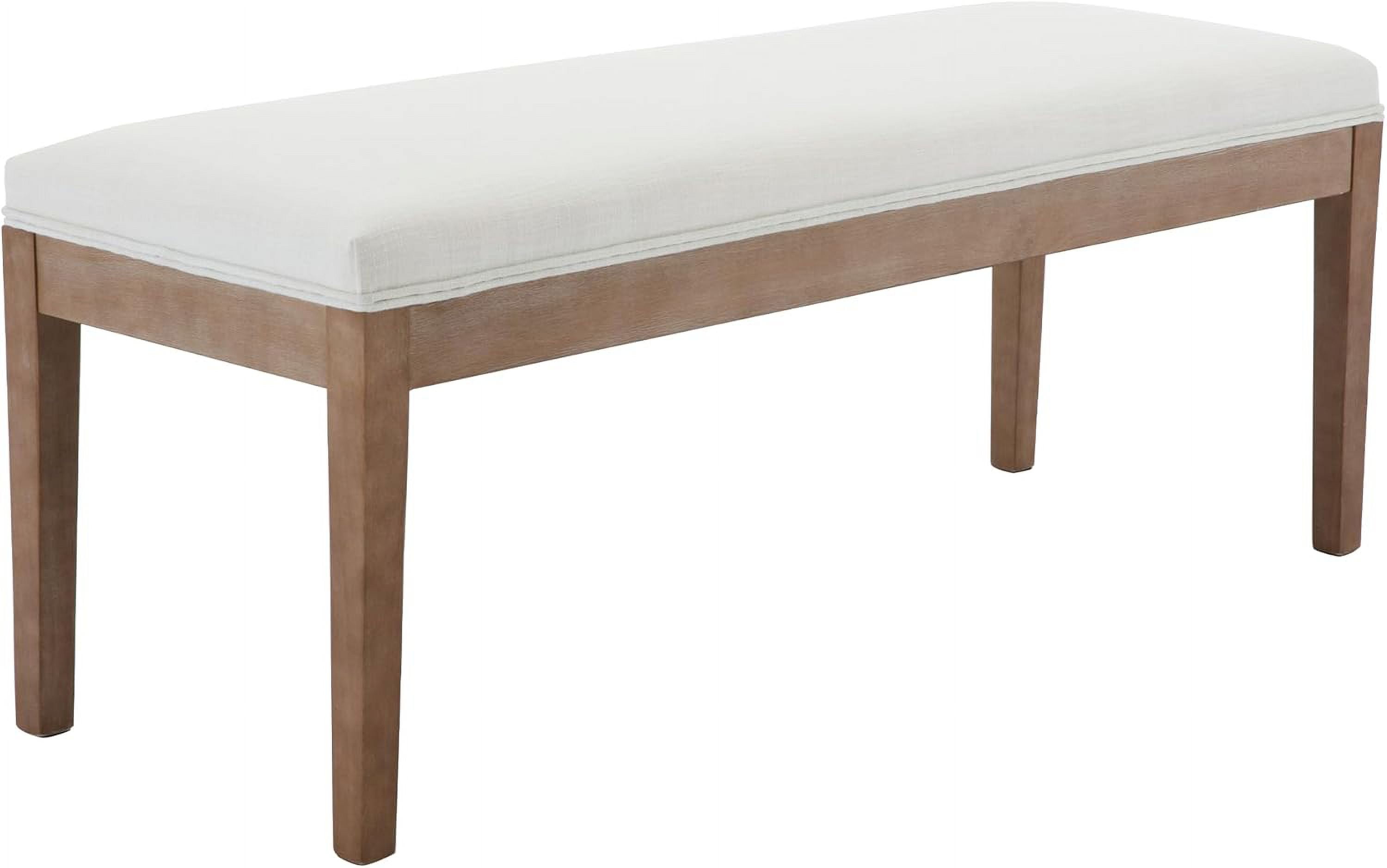 Linen Dining Upholstered Entryway Farmhouse Shoe Seat Ottoman for ...