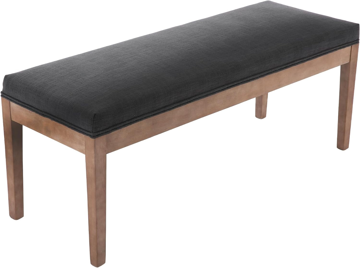 Linen Dining Bench Upholstered Entryway Bench Farmhouse Shoe Bench Seat ...
