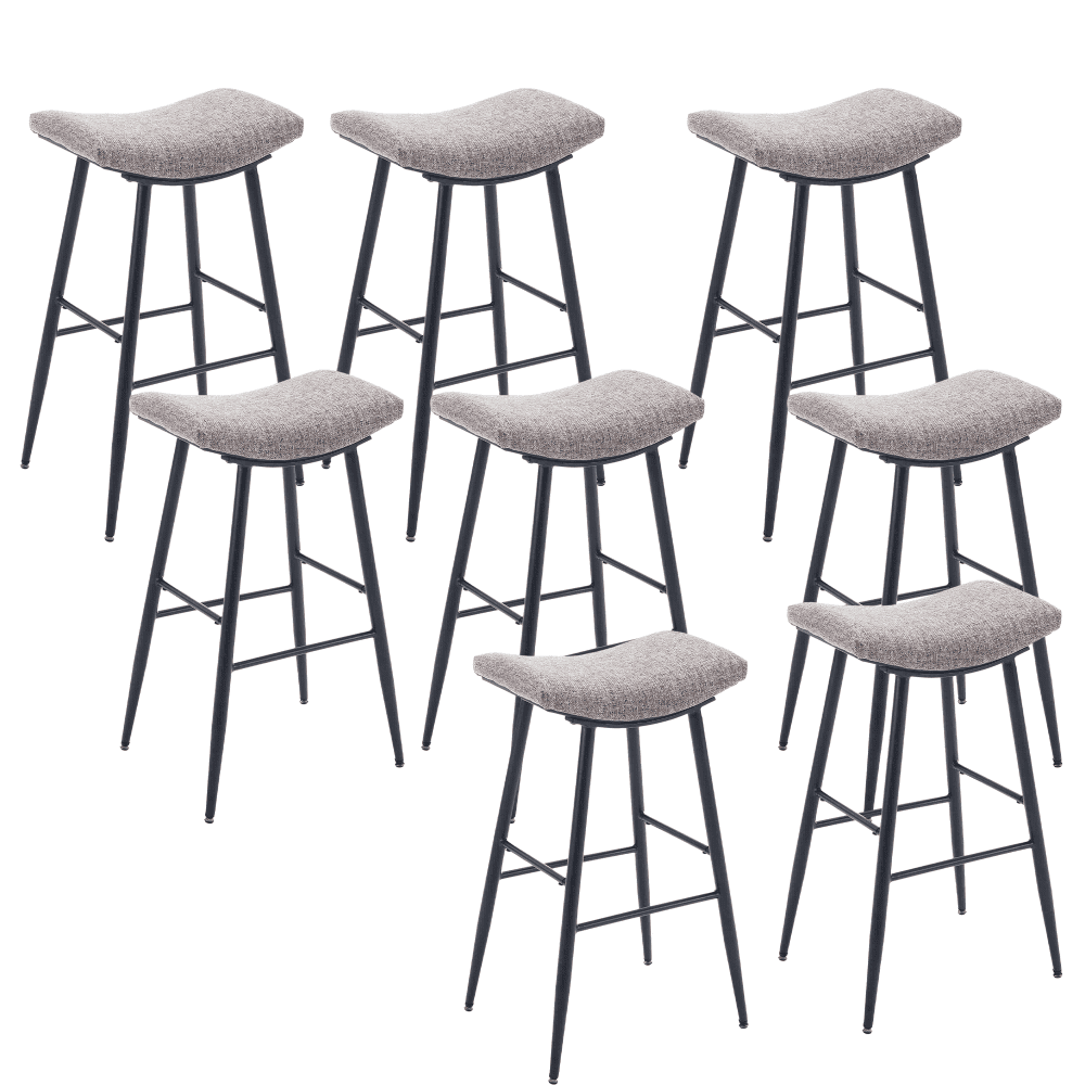 Linen Dining Chairs, Multifunctional Counter Height Bar Stools without ...
