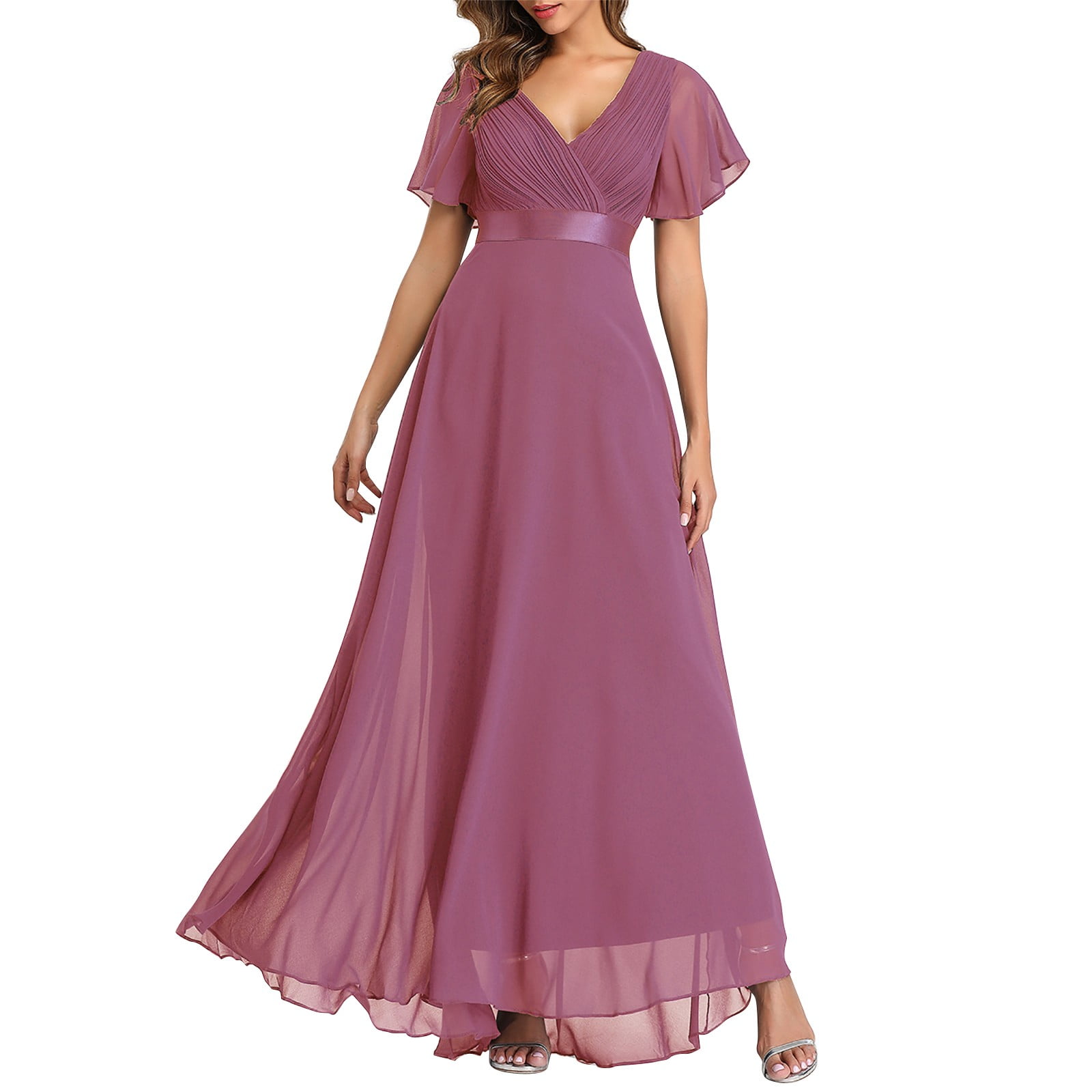 Linen Dresses For Women 2025, Cocktail Dresses Wedding Guest V Neck ...