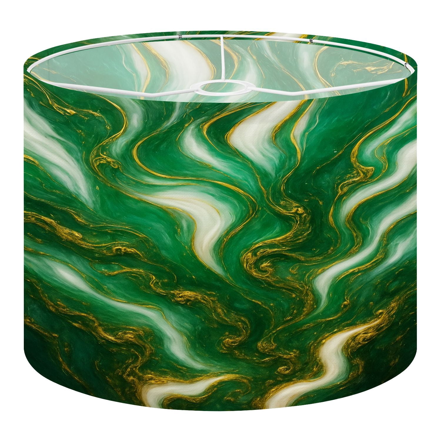 Linen Drum Lampshades Abstract luxury marble art marbling texture Green ...
