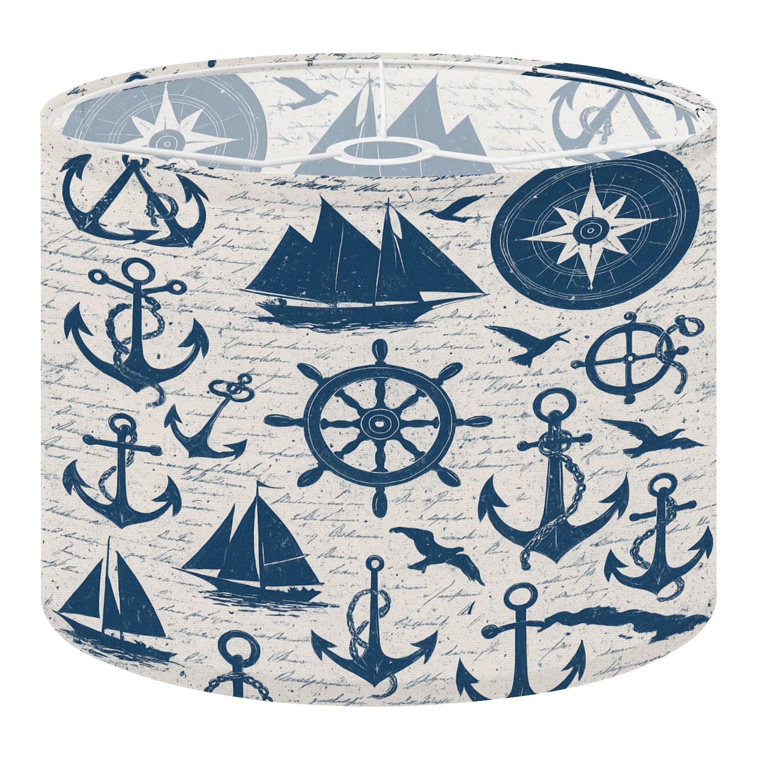 Linen Drum Lampshades Caribbean sailing cruises nautical elements ...