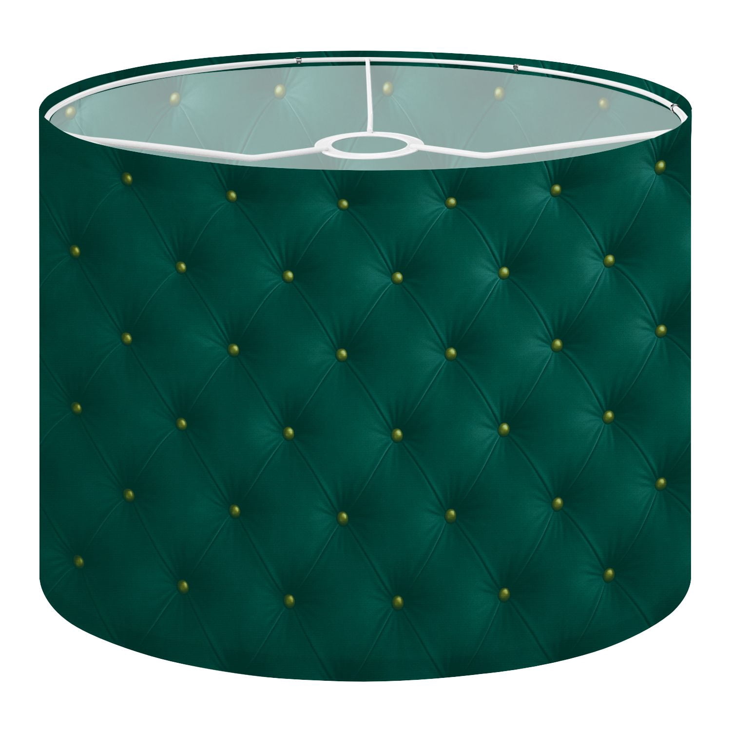 Linen Drum Lampshades Dark green color Deep emerald seamless for ...