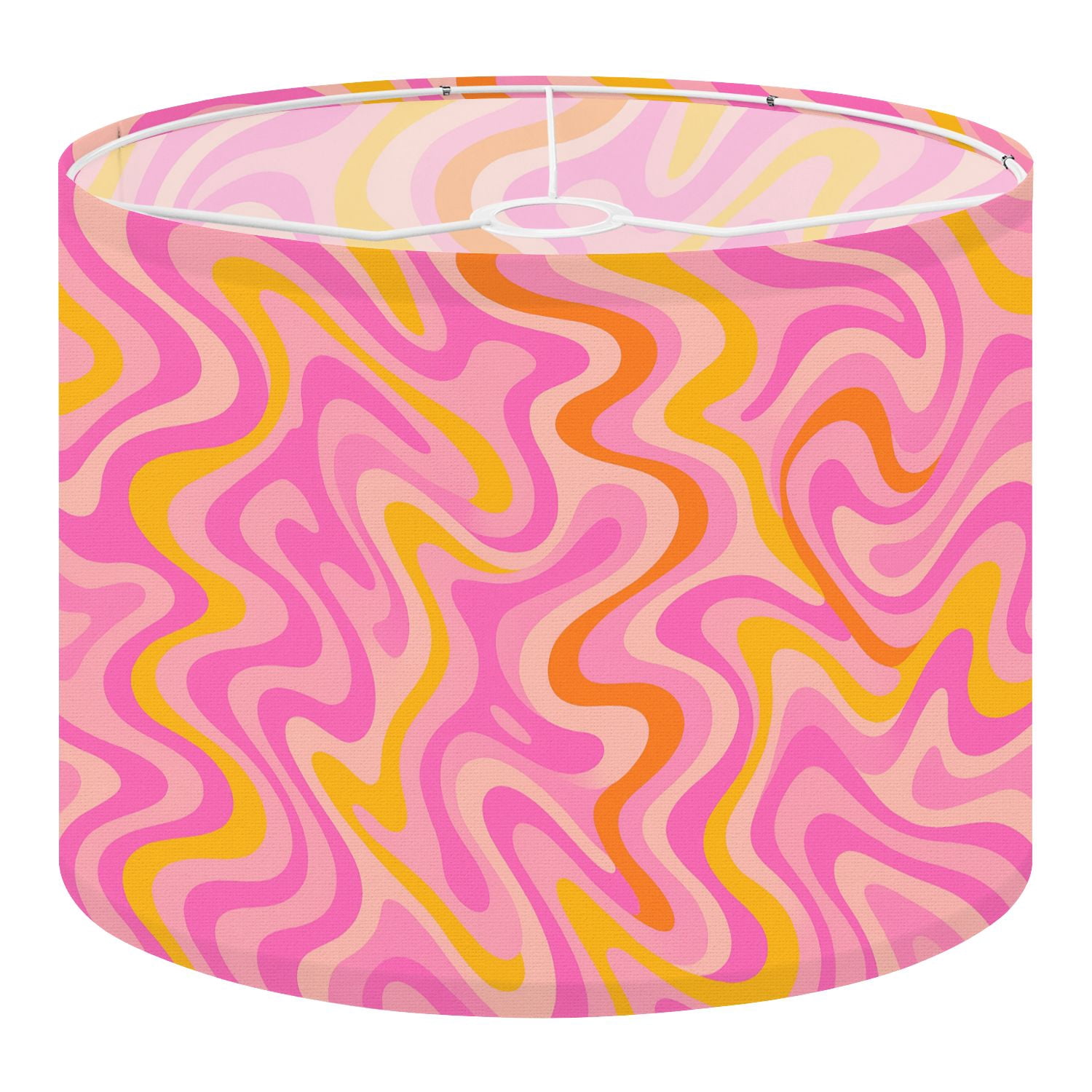 Linen Drum Lampshades Psychedelic swirl seamless 60s 70s style liquid ...