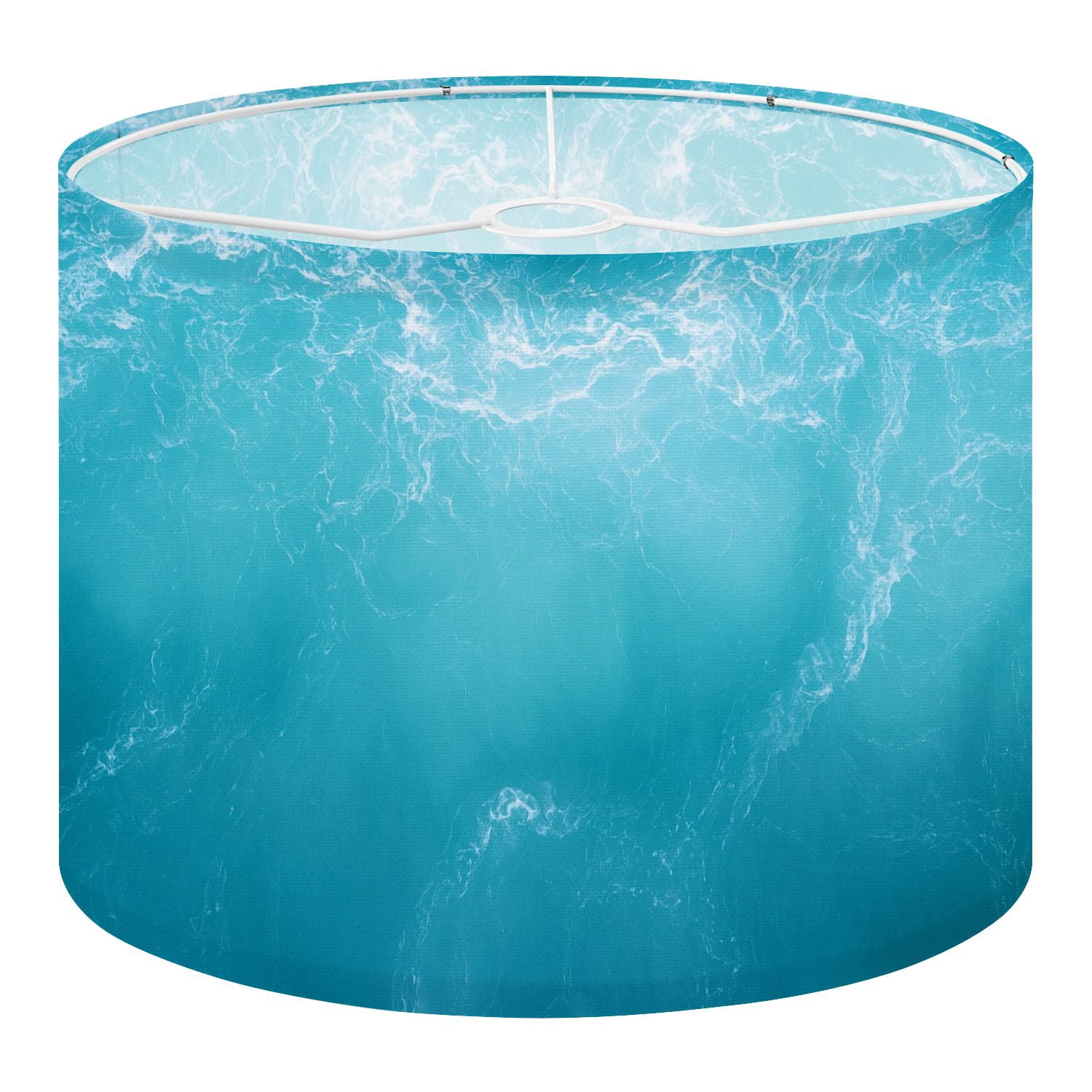 Linen Drum Lampshades Sea Waves ocean wave Splashing Water Blue water ...