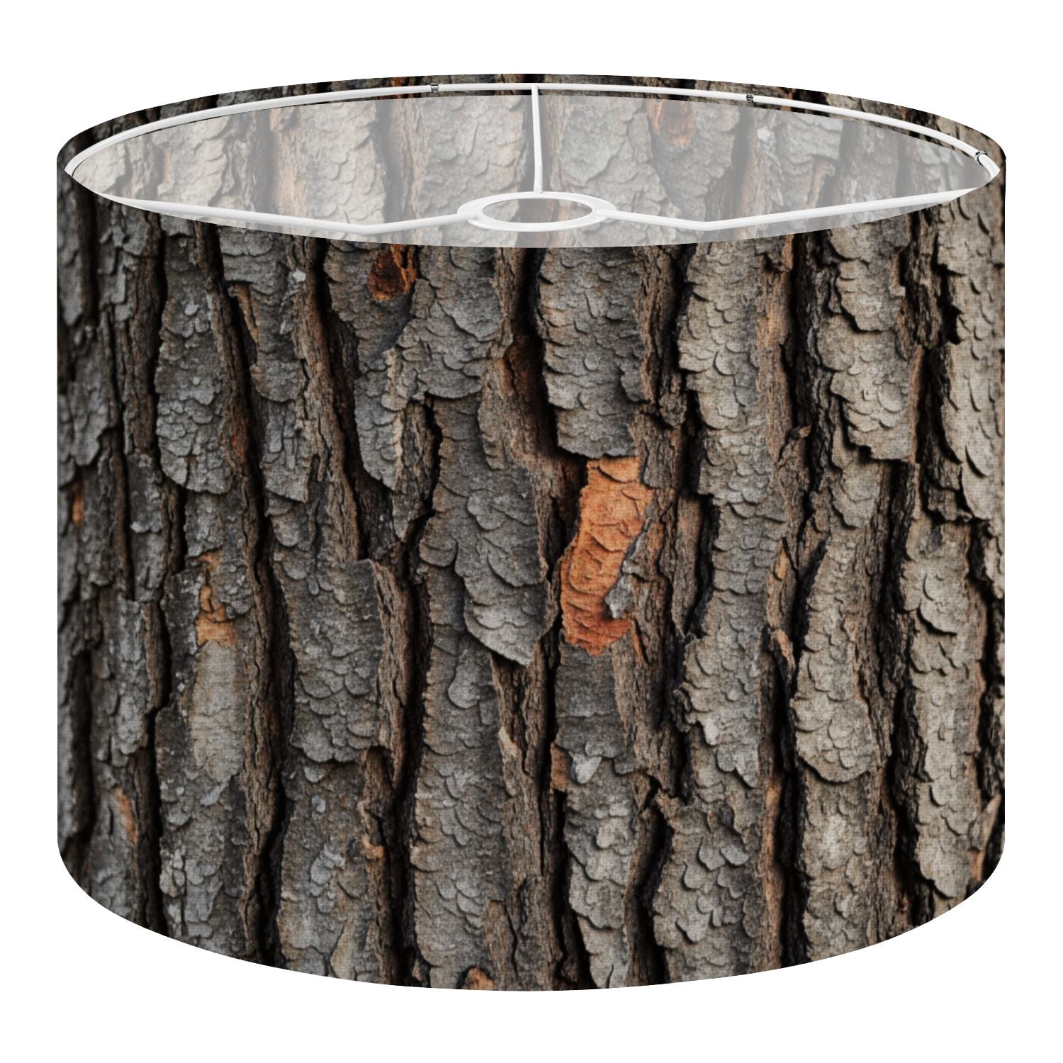 Linen Drum Lampshades Tree Bark Texture Close Up Rough Gray Brown ...
