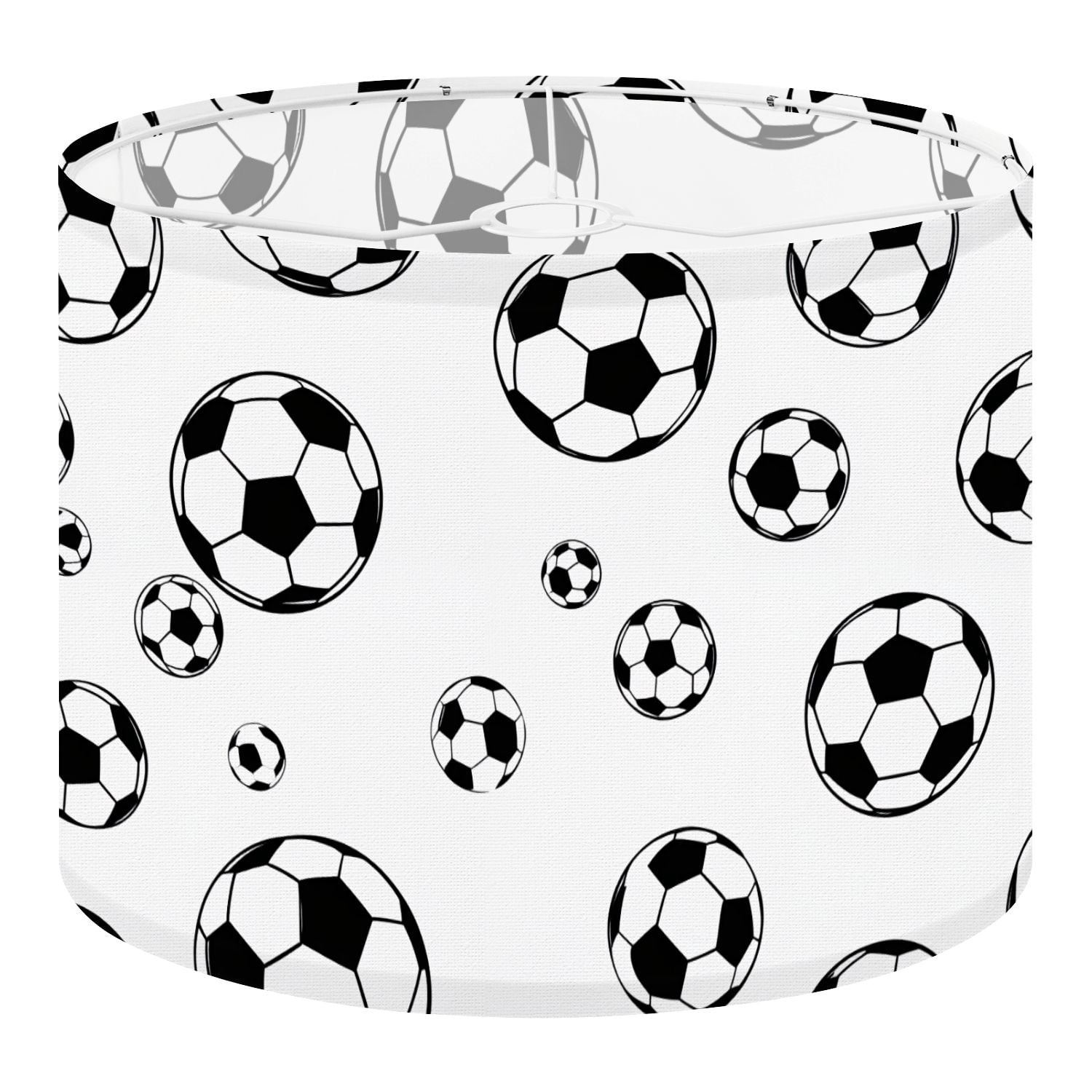 Linen Drum Lampshades football seamless soccer ball sport doodle ...