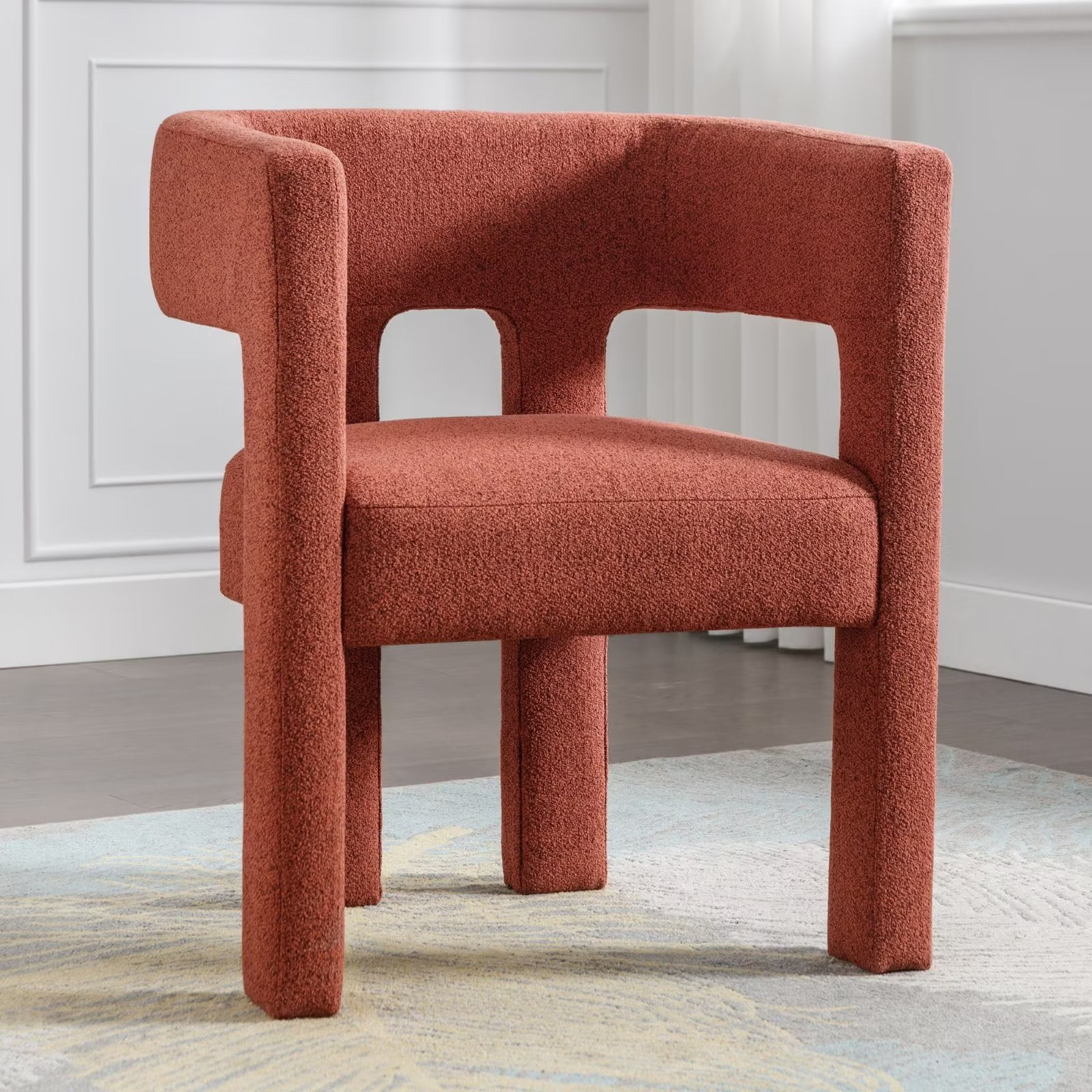Linen Fabric Upholstered Leisure Armchair, Contemporary Designed Accent ...