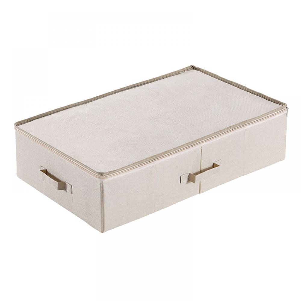 Linen Folding Storage Bins with Stiff Plastic Boards, Under Bed Storage ...