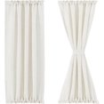 Linen French Door Curtain Panels 72 Inches Long, Ivory Flax Linen ...