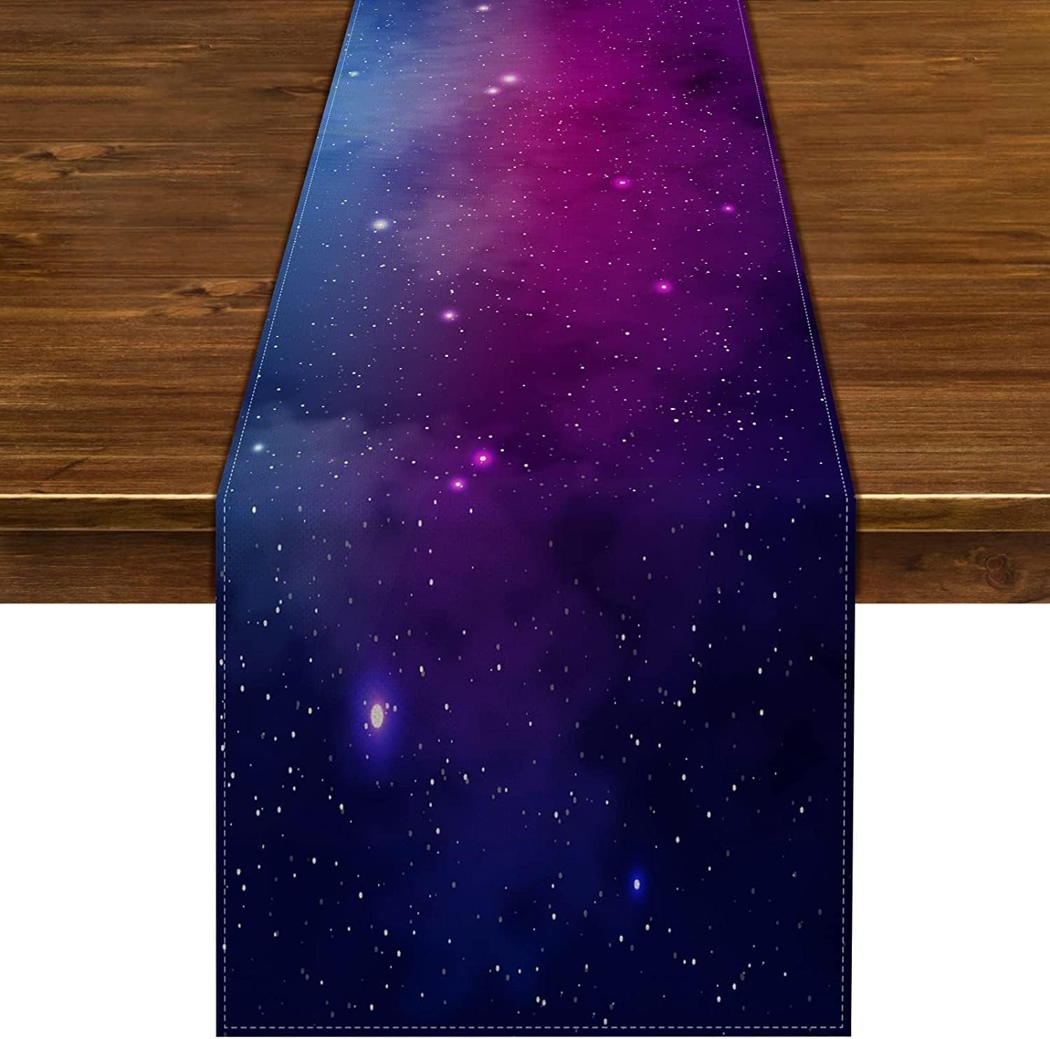 Linen Galaxy Table Runner for Kids Birthday Party Decorations Star ...