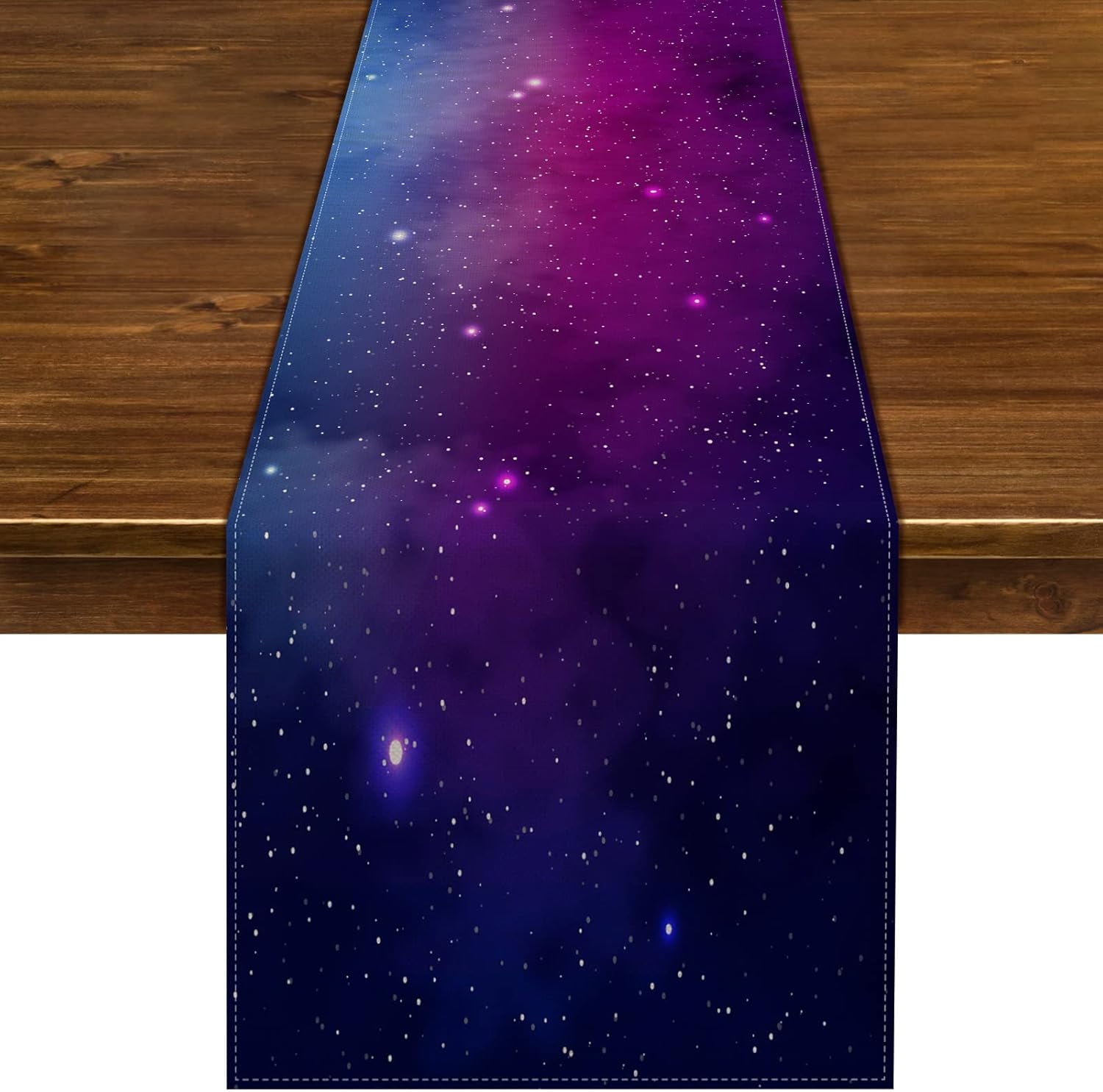 Linen Galaxy Table Runner for Kids Birthday Party Decorations Star ...