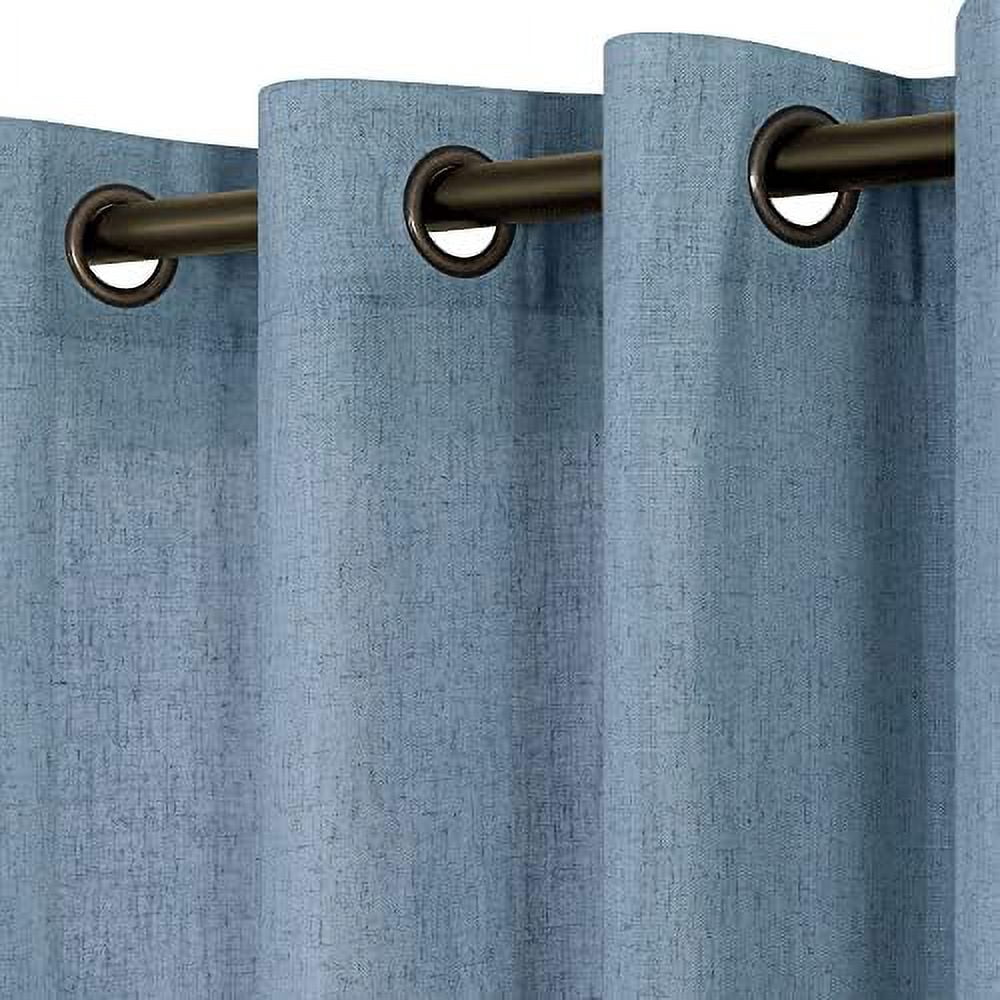Linen Grommet Curtains for Living Room,Semi Sheer Boho Farmhouse ...