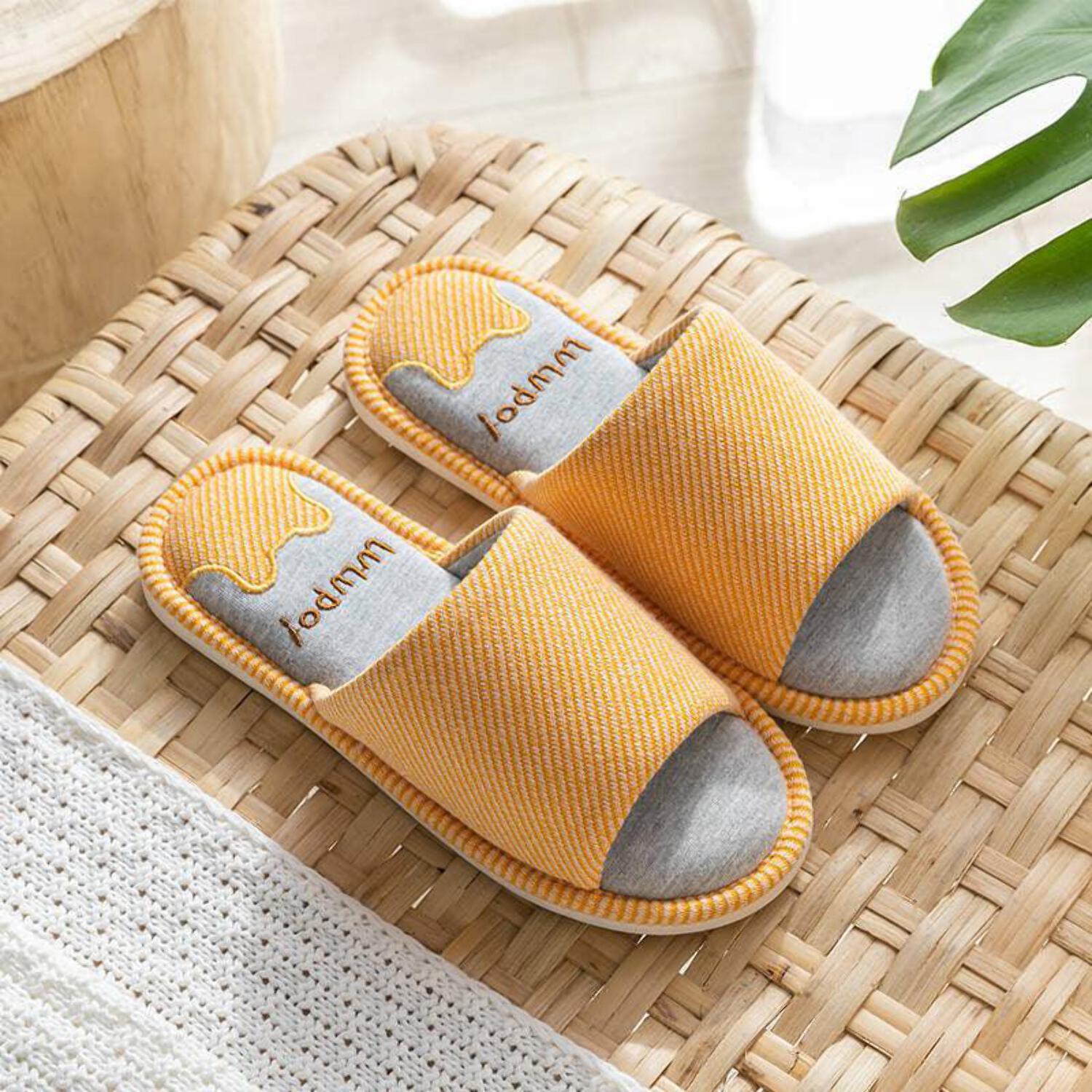 Linen Home Platform Slippers - Walmart.com