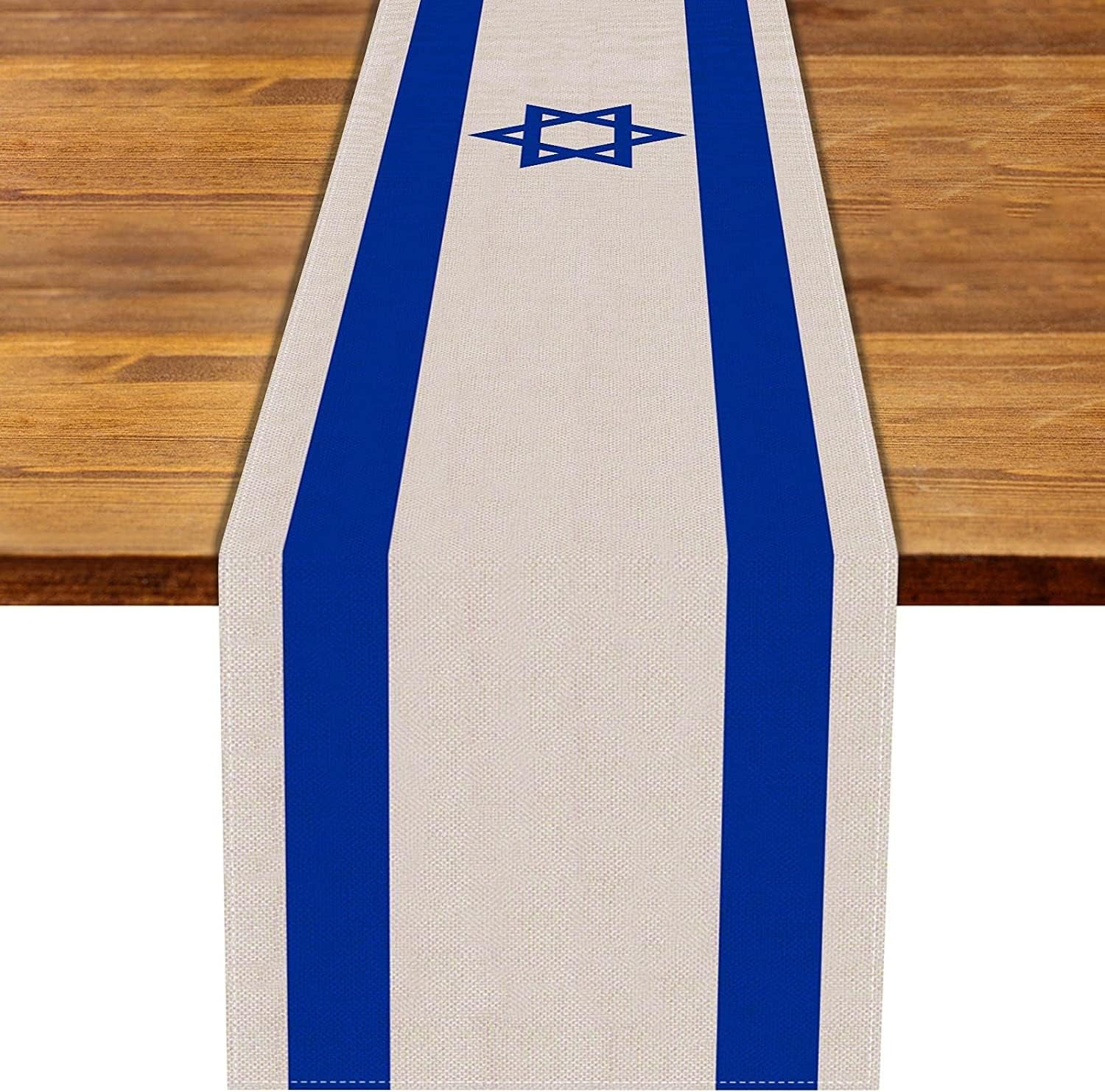 Linen Israel Flag Table Runner Jewish Table Decoration for Passover ...