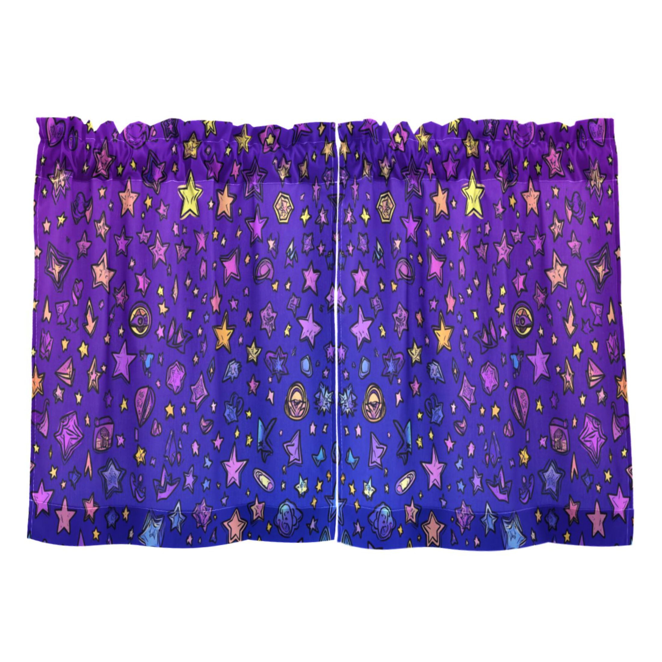 Linen Kitchen Curtains Starry Illusion Tier Curtains Tier Kitchen ...