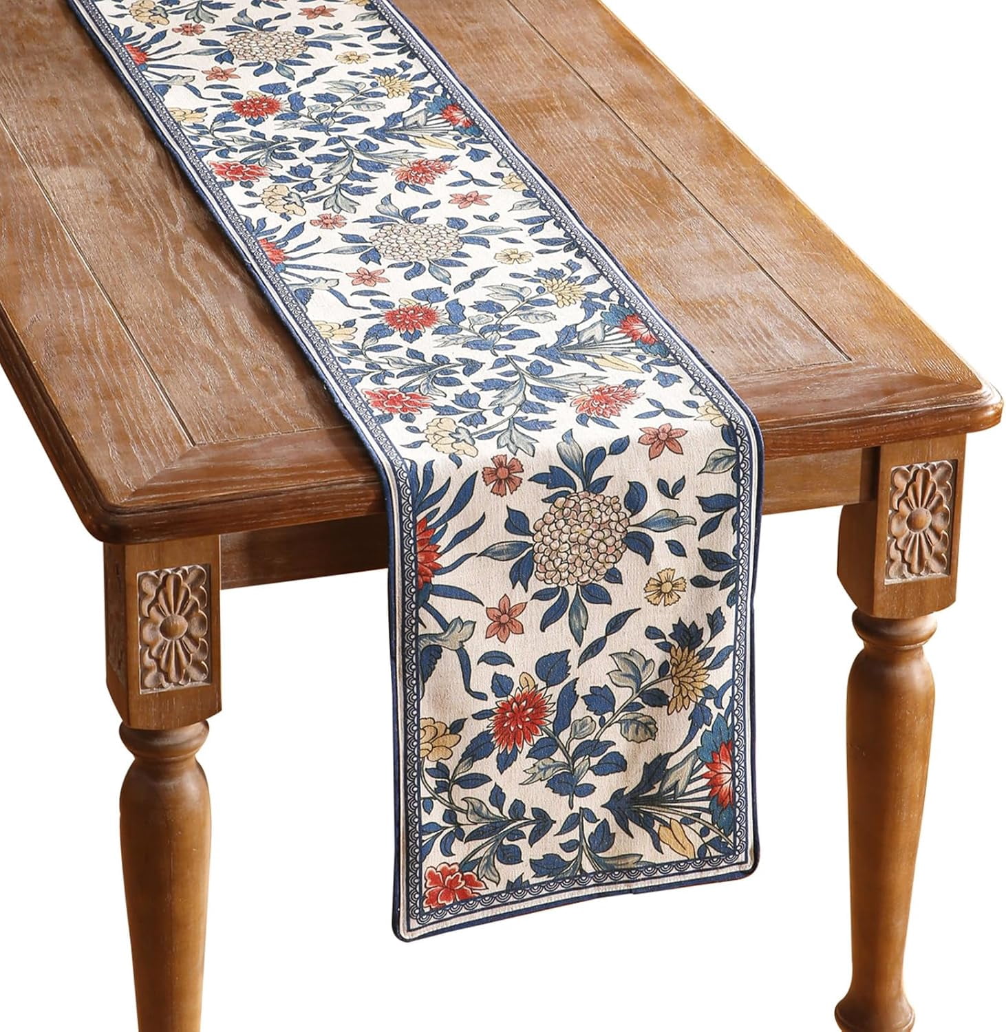 Linen Leopard Animal Table Runner Farmhouse for Home Kitchen Dining ...