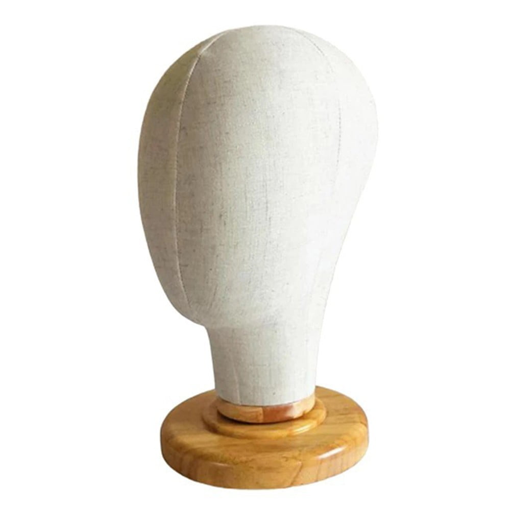 Linen Mannequin Head Hat Wig Accessories Display Head Mould With Solid ...