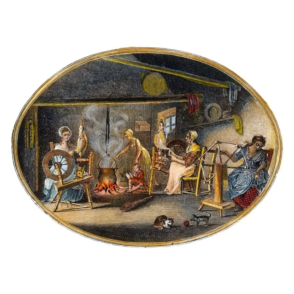 Linen Manufacture 1783. N'Spinning - Reeling With The Clock-Reel ...