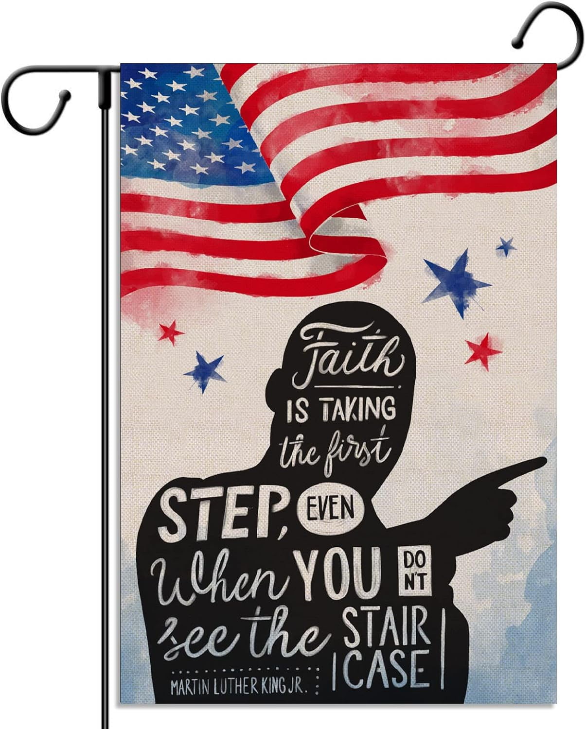 Linen Martin Luther King Day Garden Flag MLK Black History Month ...