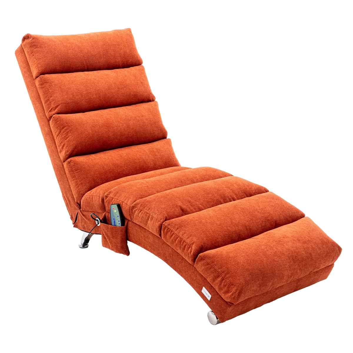 Linen Massage Chaise Lounge Indoor Chair Electric Recliner Chair Sleeper Chair Upholstered Lounge Sofa with 5 Model 2 Intensity Levels Modern Long