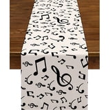 Linen Musical Notes Table Runner Music Event Birthday Party Wedding ...