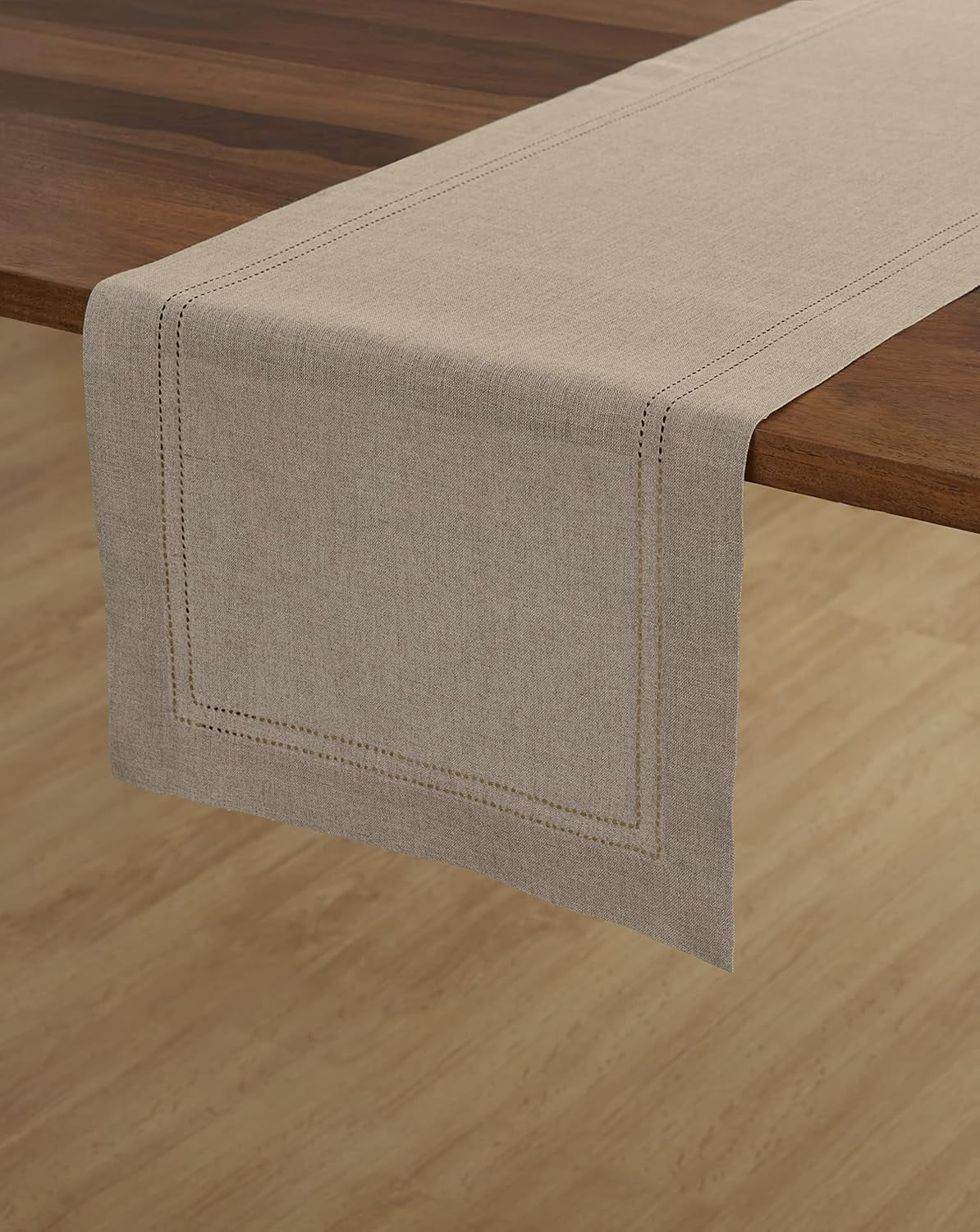 Linen Natural Table Runner 120 Inches Long - 100% Pure Linen Double ...
