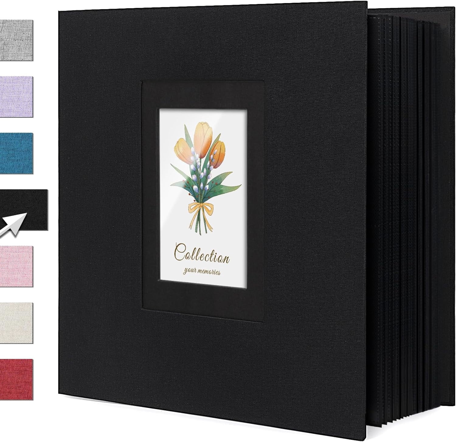 Linen Photo Album 4x6 Large Capacity 1000 Pockets Pictures Fabric Cover ...