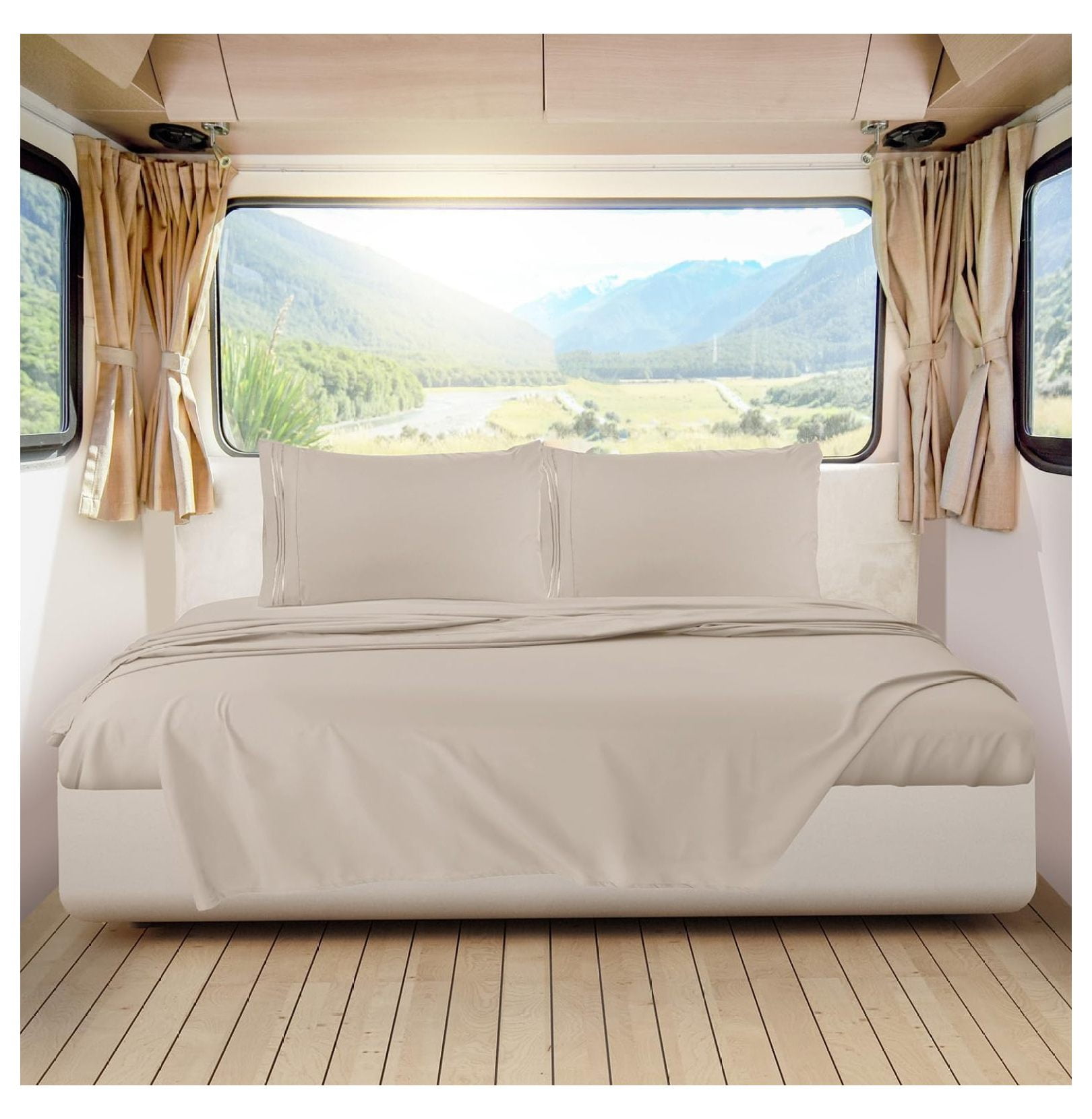 Linen RV Queen Sheets – Super Soft RV Short Queen Sheets for RV Camper ...