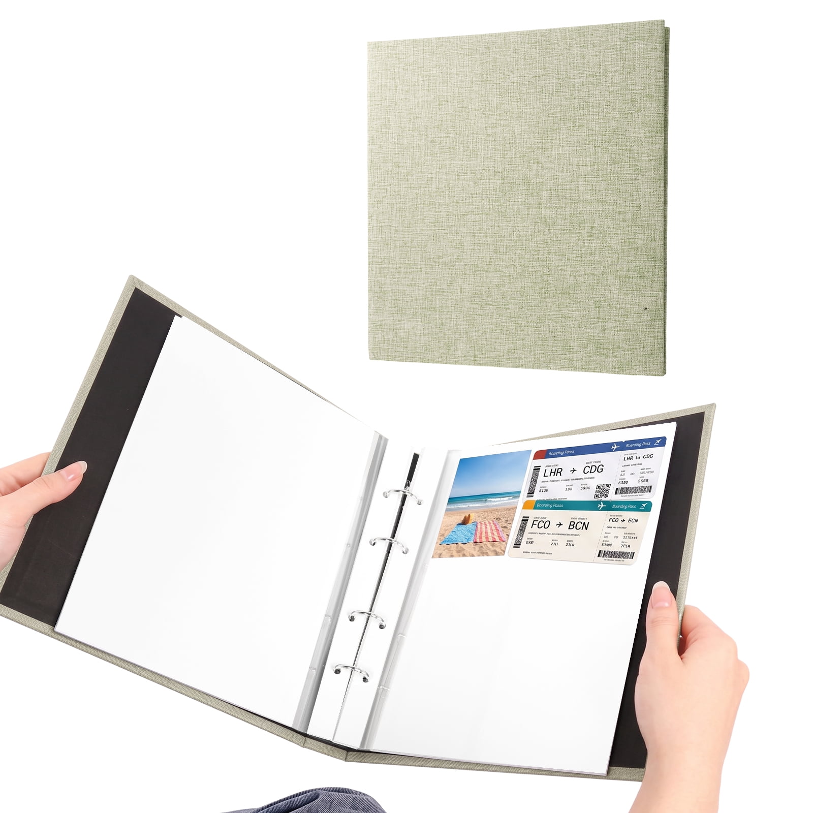 Linen Scrapbook Album Self Adhesive Pages 40 Pages Memory Scrapbook ...