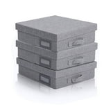 Linen Scrapbook Storage Box, Document Box, Photo Storage (3pack), 14.6 ...