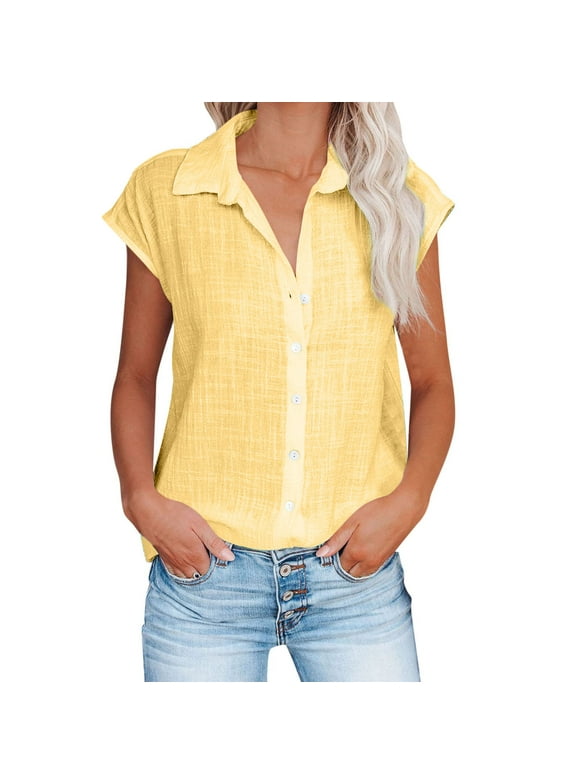 Women S Short Sleeve Button Shirts
