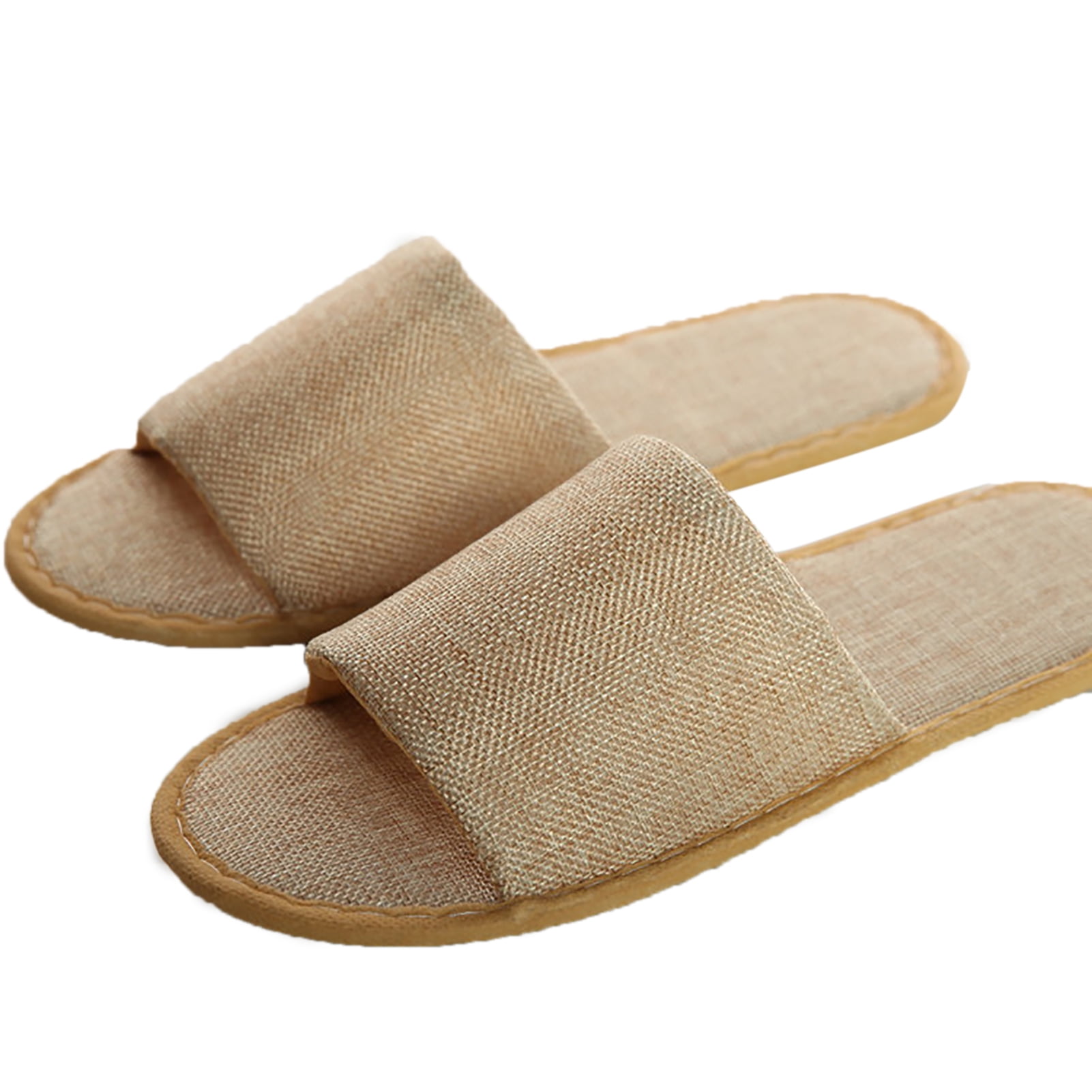 Linen Slippers Family Hotel Beauty Salon Disposable Thickened Non Slip ...